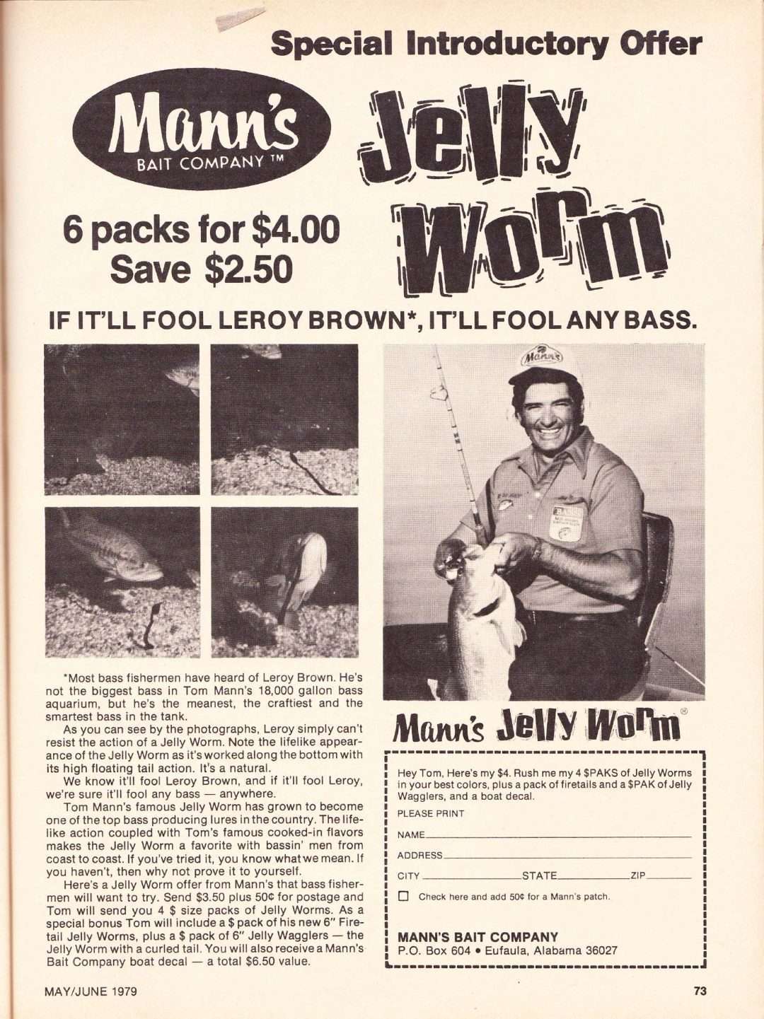 Mann’s Bait Company 1979 - Bass Fishing Archives Retro Ads