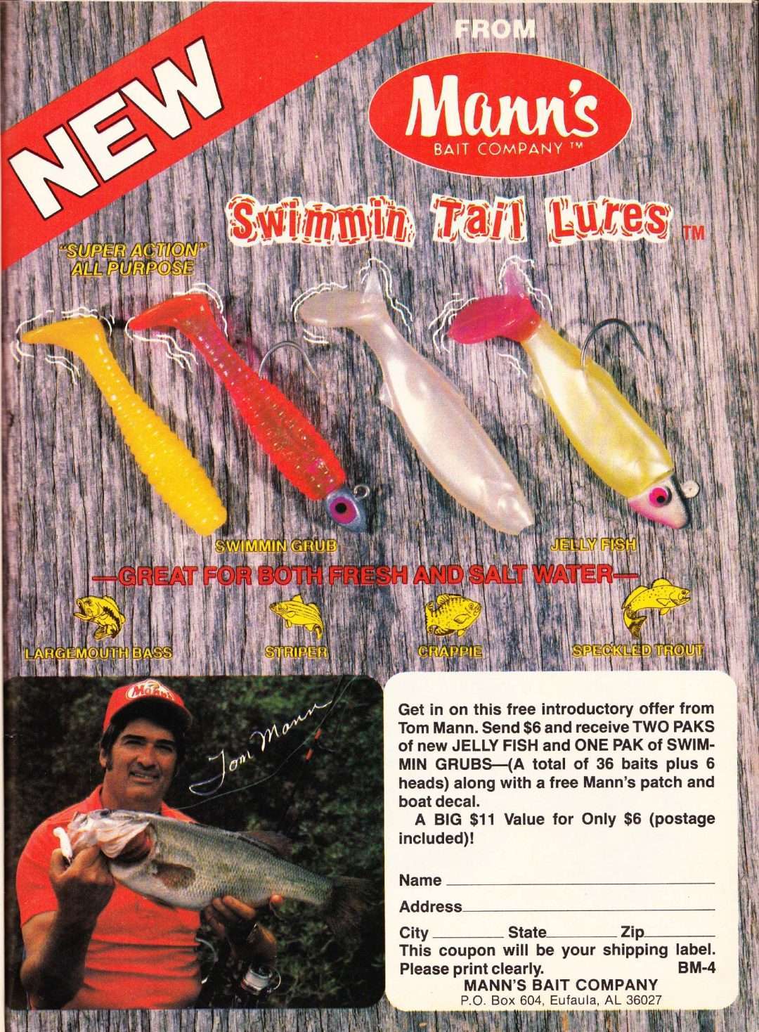 Mann’s Bait Company 1979 - Bass Fishing Archives Retro Ads