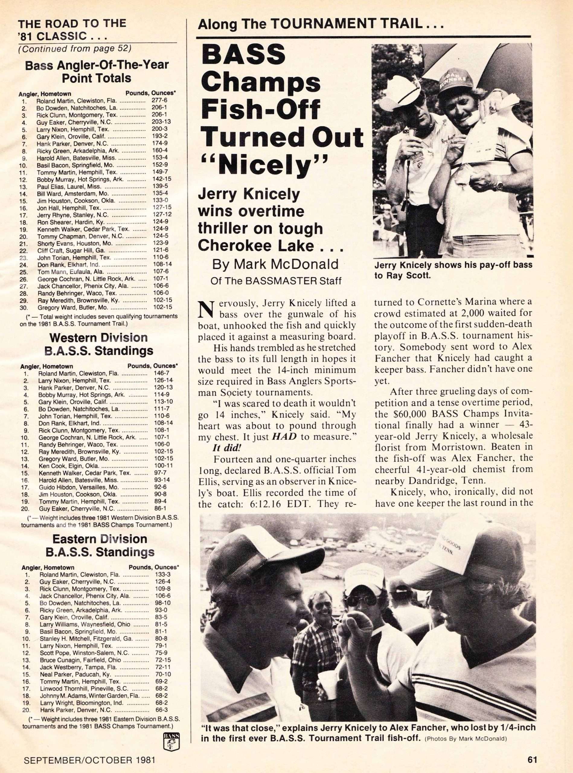 1981 Bassmaster Trail – Part 3 - Bass Fishing Archives B.A.S.S.