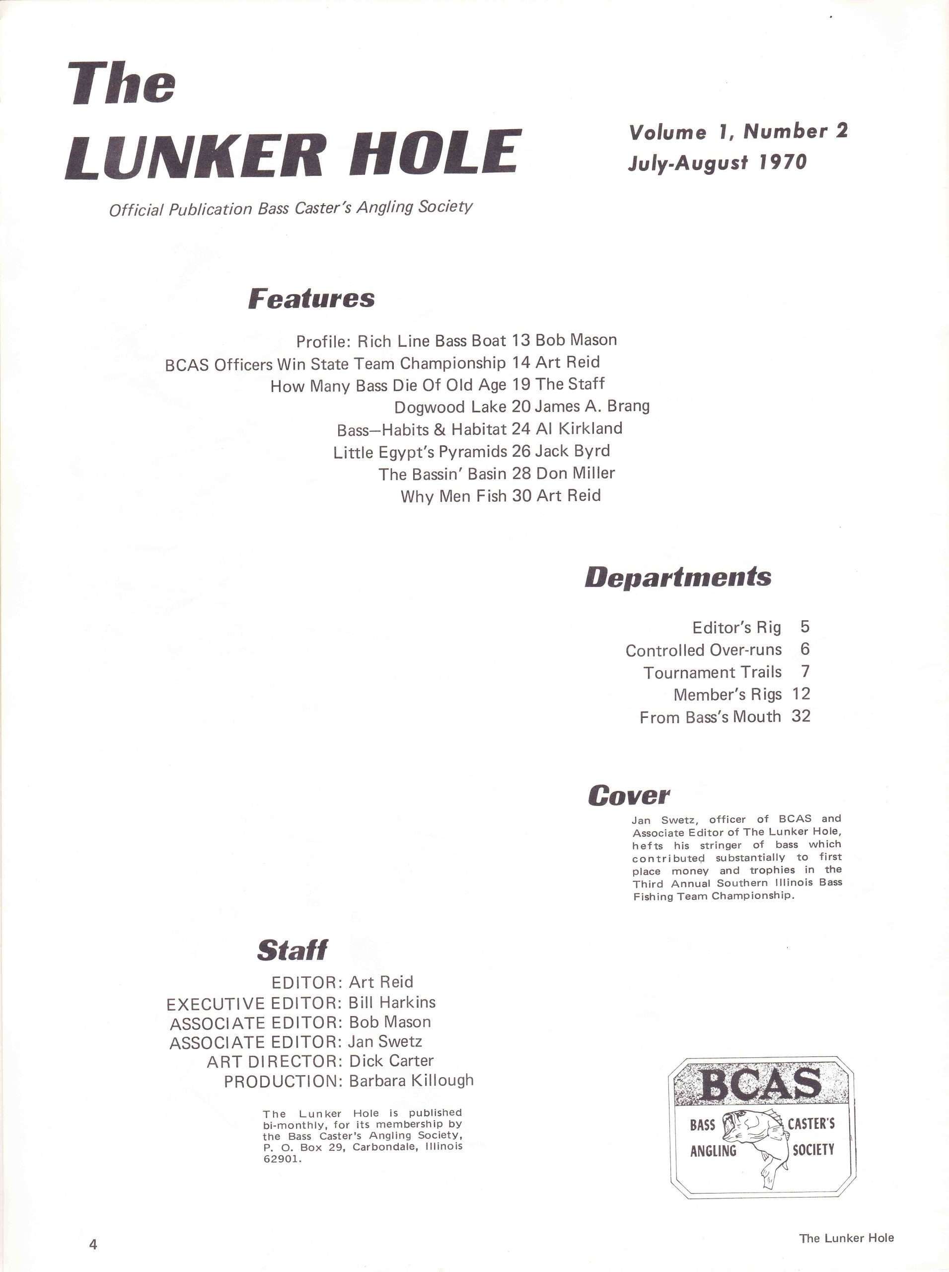 The Lunker Hole Number 2 - Bass Fishing Archives Old Bass Magazines