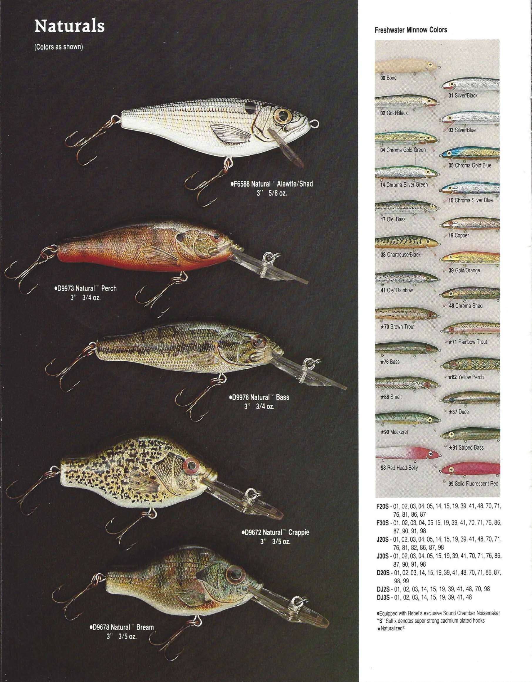 Rebel 1983 - Bass Fishing Archives Bass Tackle Catalogs