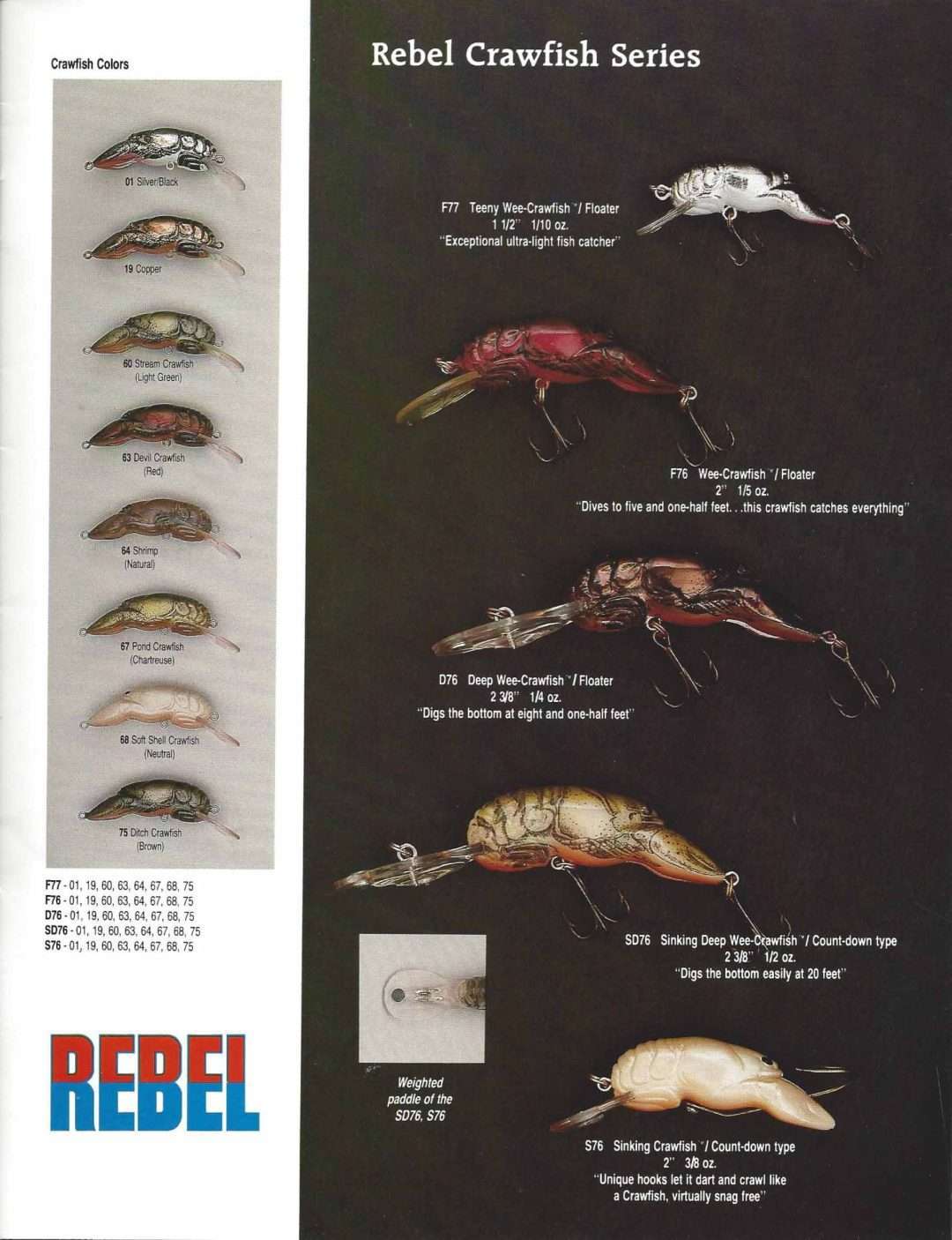 Rebel 1983 - Bass Fishing Archives Bass Tackle Catalogs