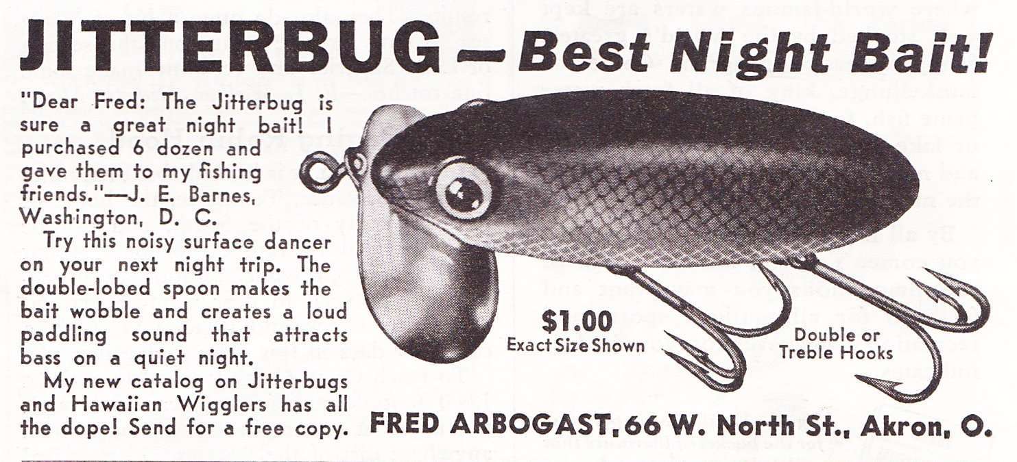 Fred Arbogast 1940 - Bass Fishing Archives Retro Ads