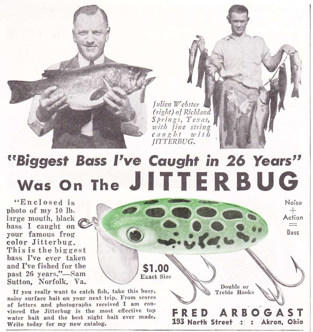 More Fred Arbogast 1940s - Bass Fishing Archives Retro Ads