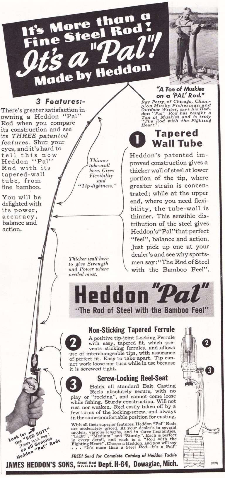 Heddon Rods 1940 - Bass Fishing Archives Retro Ads