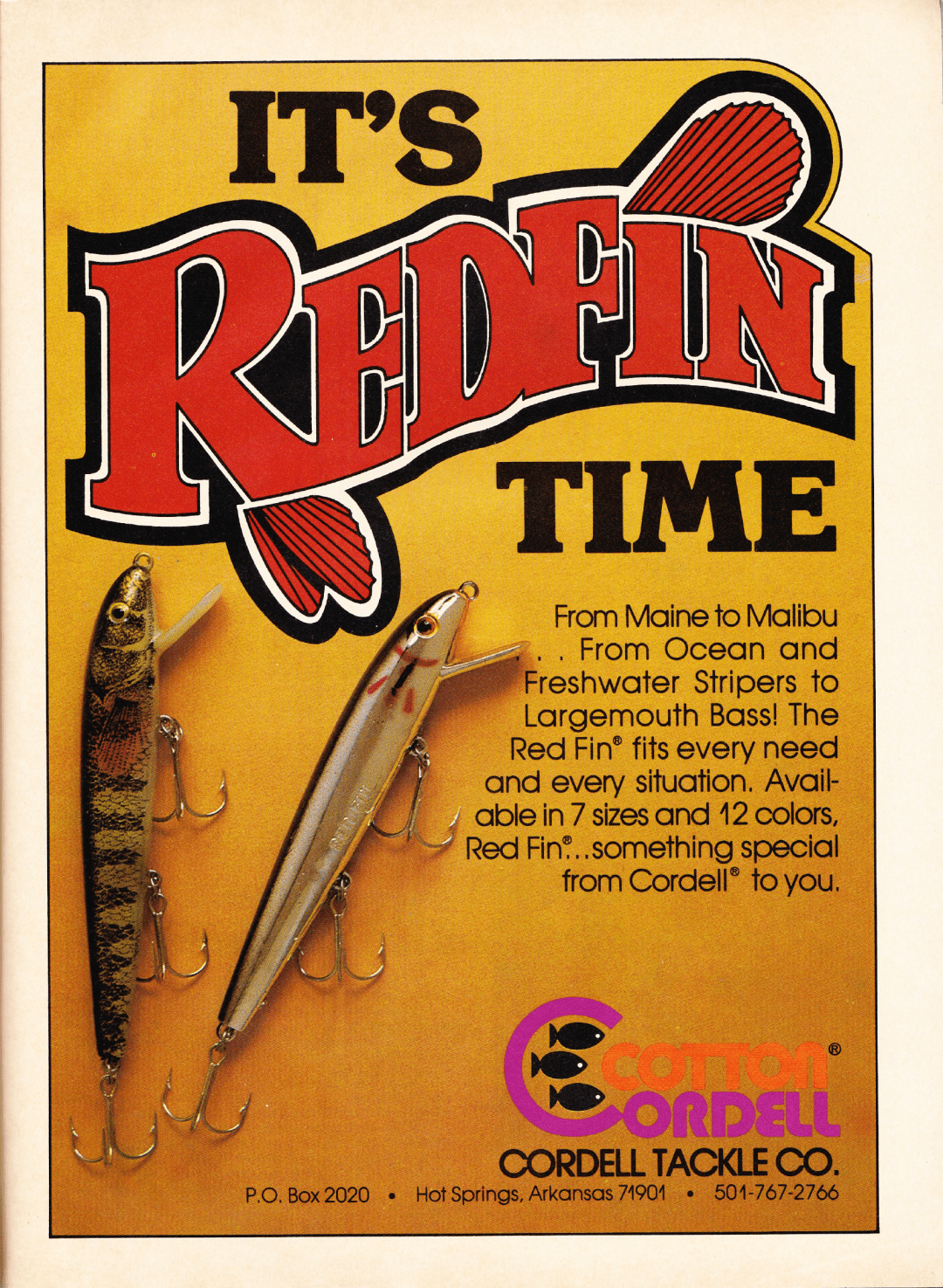Cotton Cordell 1979 - Bass Fishing Archives Retro Ads