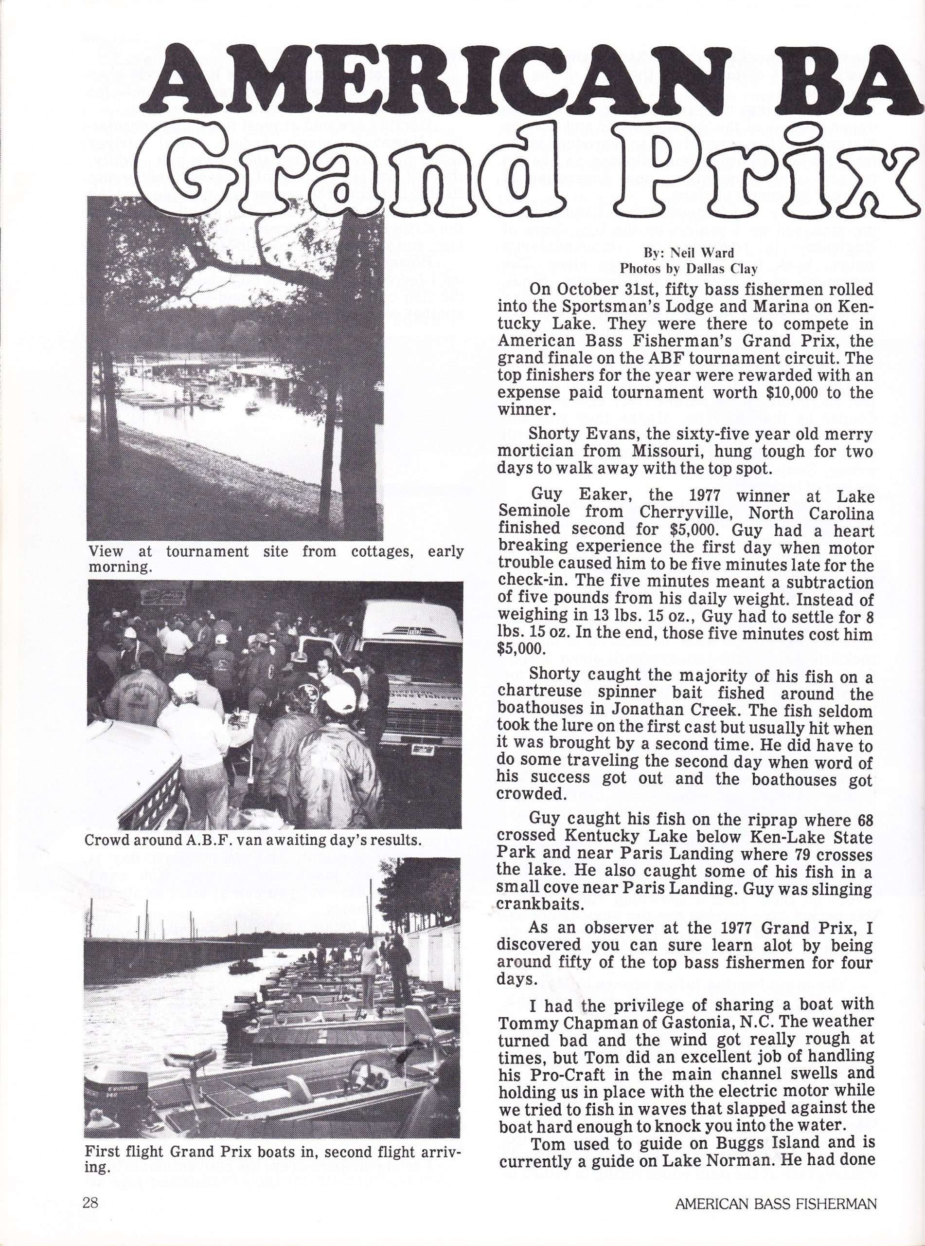 ABF Grand Prix 1977 - Bass Fishing Archives Old Tournament Organizations