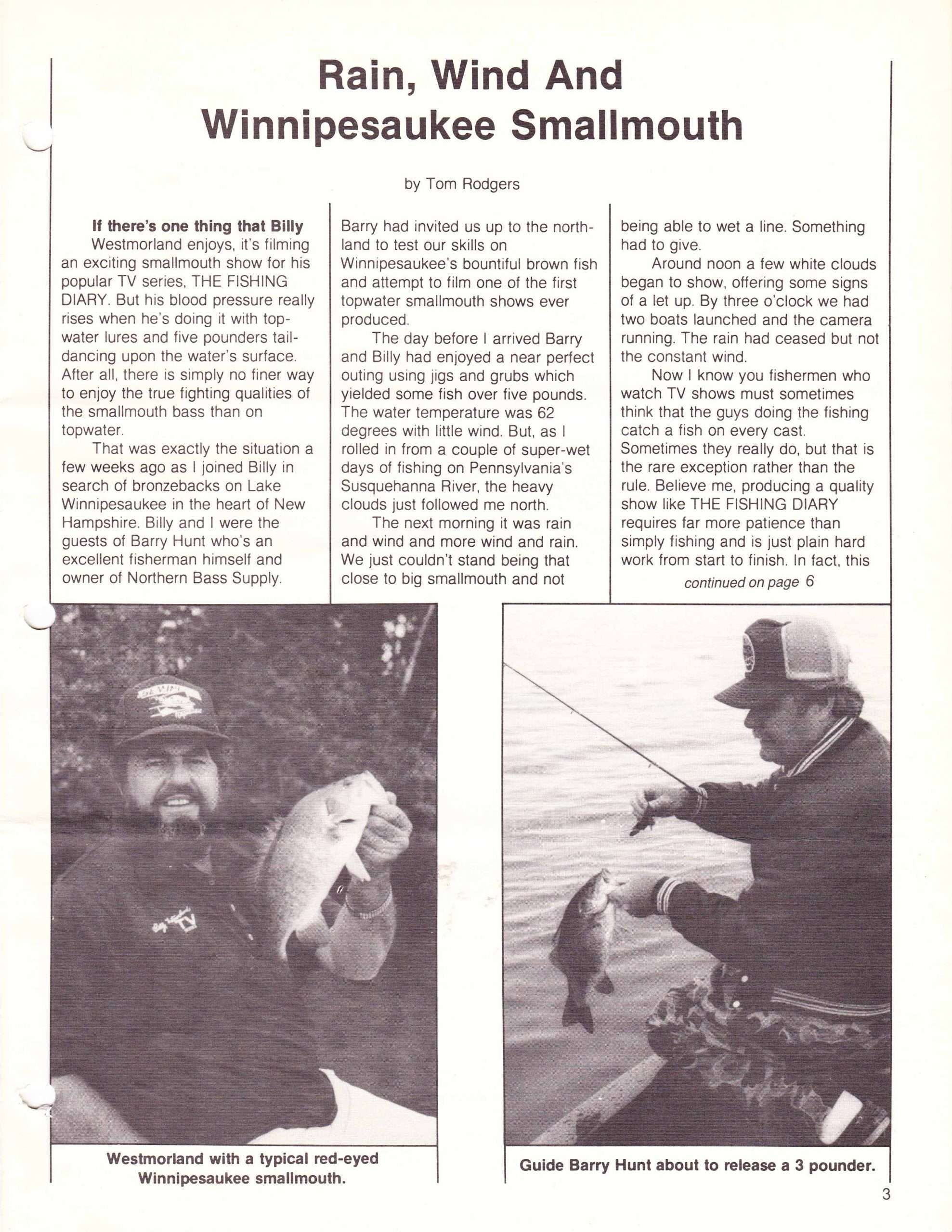 Smallmouth Magazine Volume 2 Number 7 - Bass Fishing Archives Old Bass ...