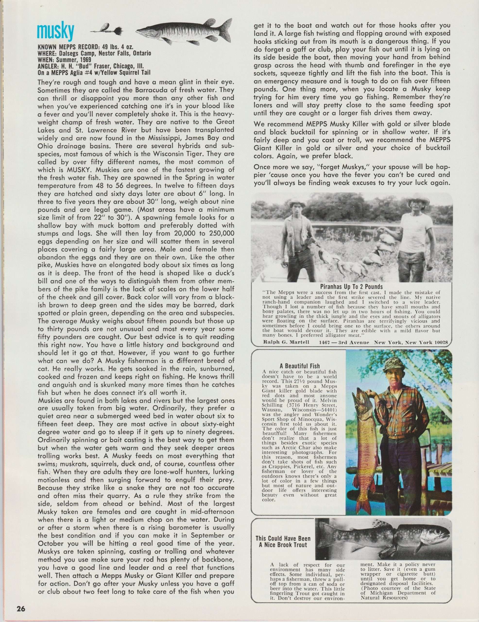 Mepps Catalog 1971-1972 - Bass Fishing Archives