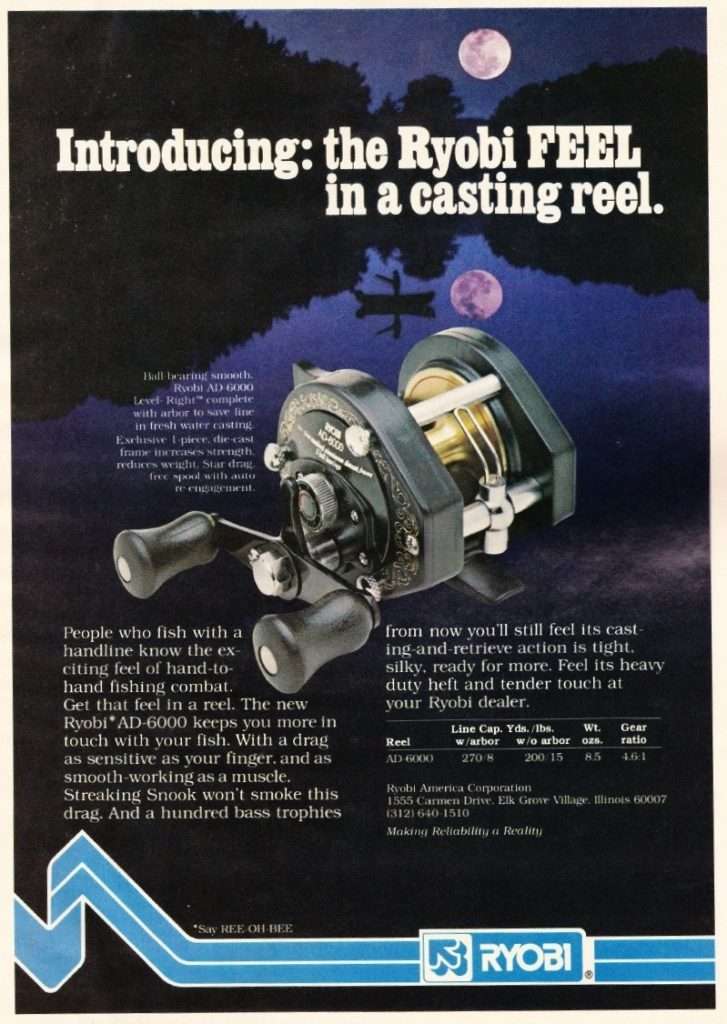 Ryobi the Forgotten Reel - Bass Fishing Archives Retro Ads