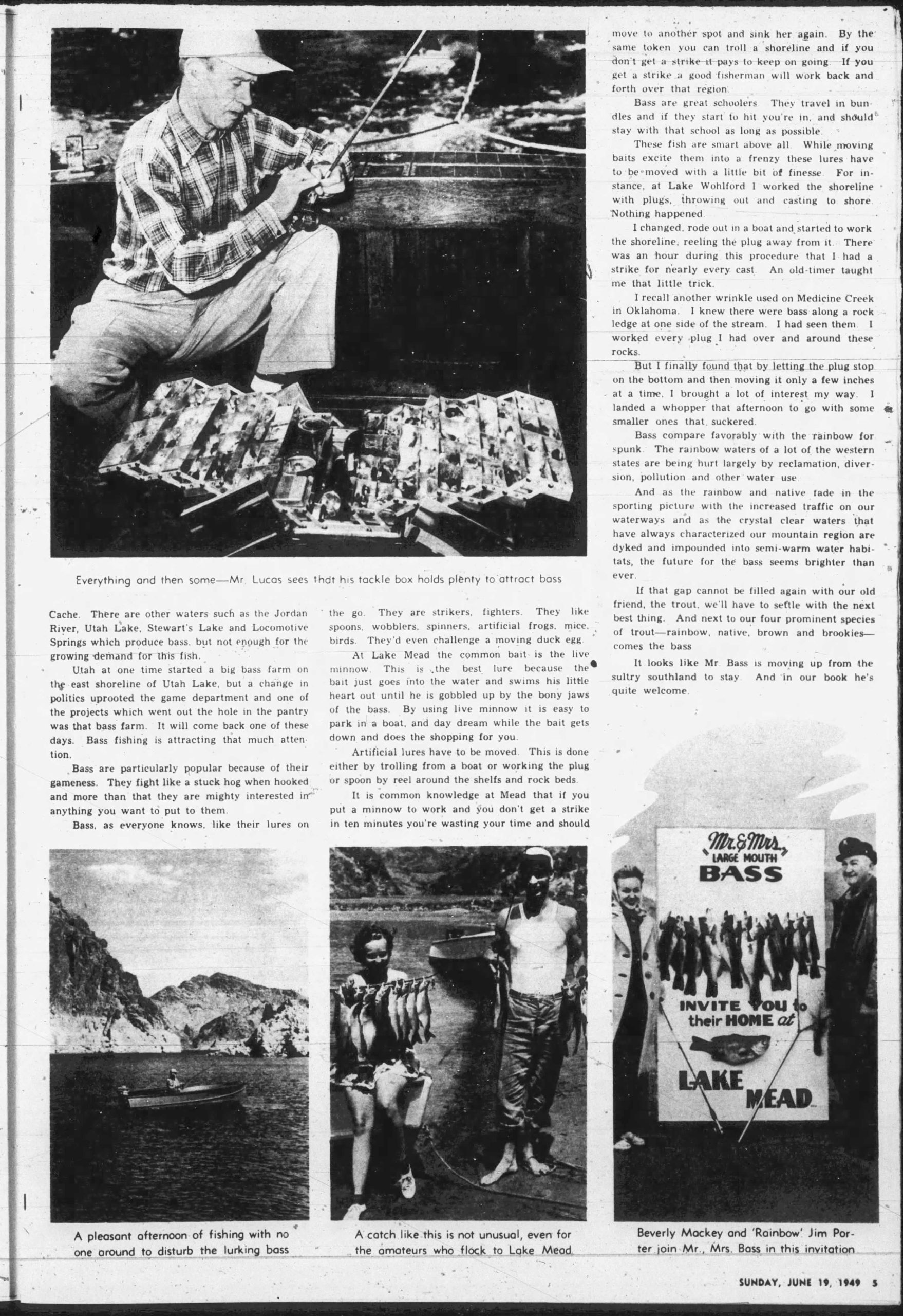 Jason Lucas 1949 - Bass Fishing Archives Historic Bass Fishing Pics