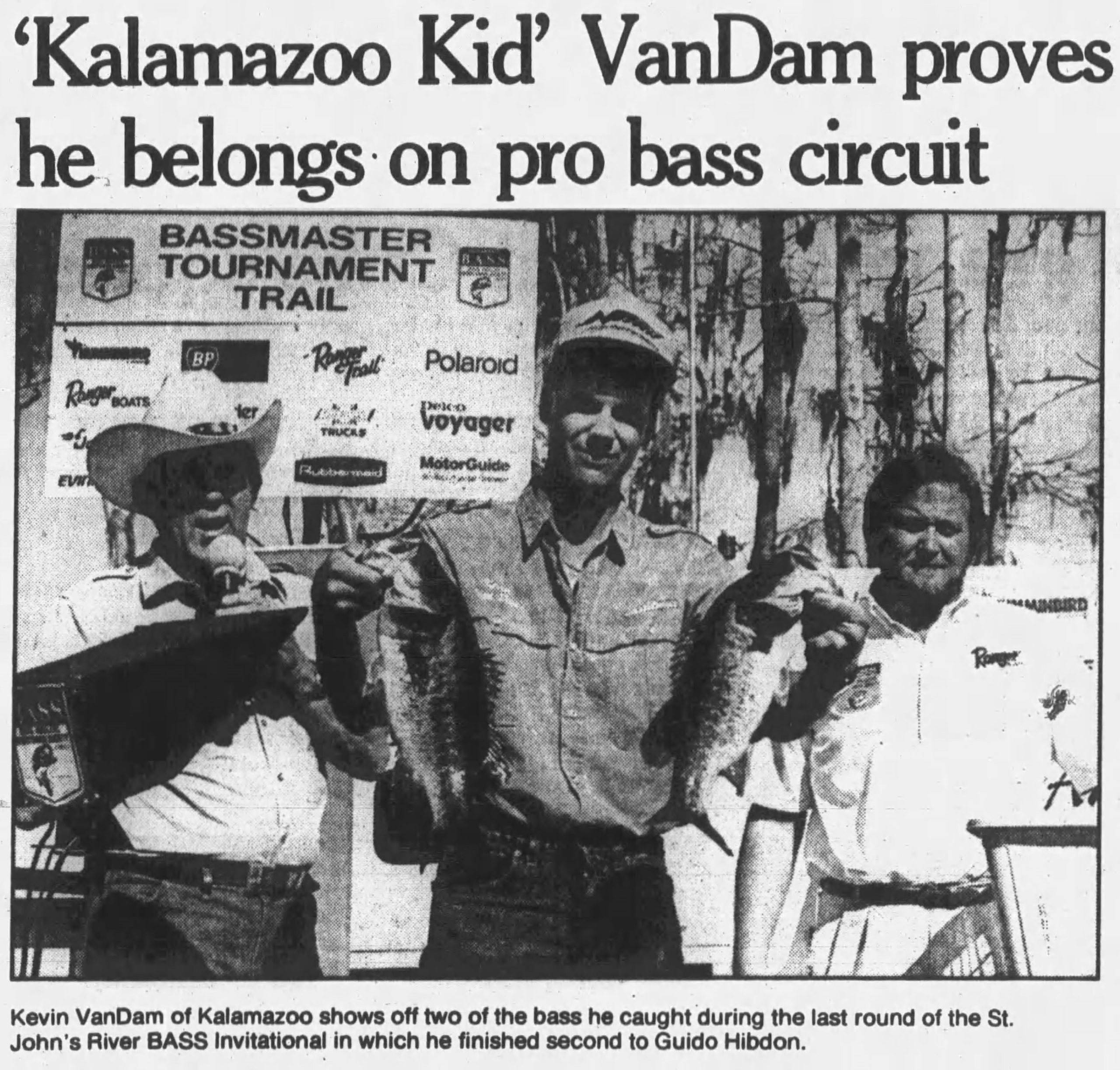 Kevin VanDam 1991 - Bass Fishing Archives Historic Bass Fishing Pics