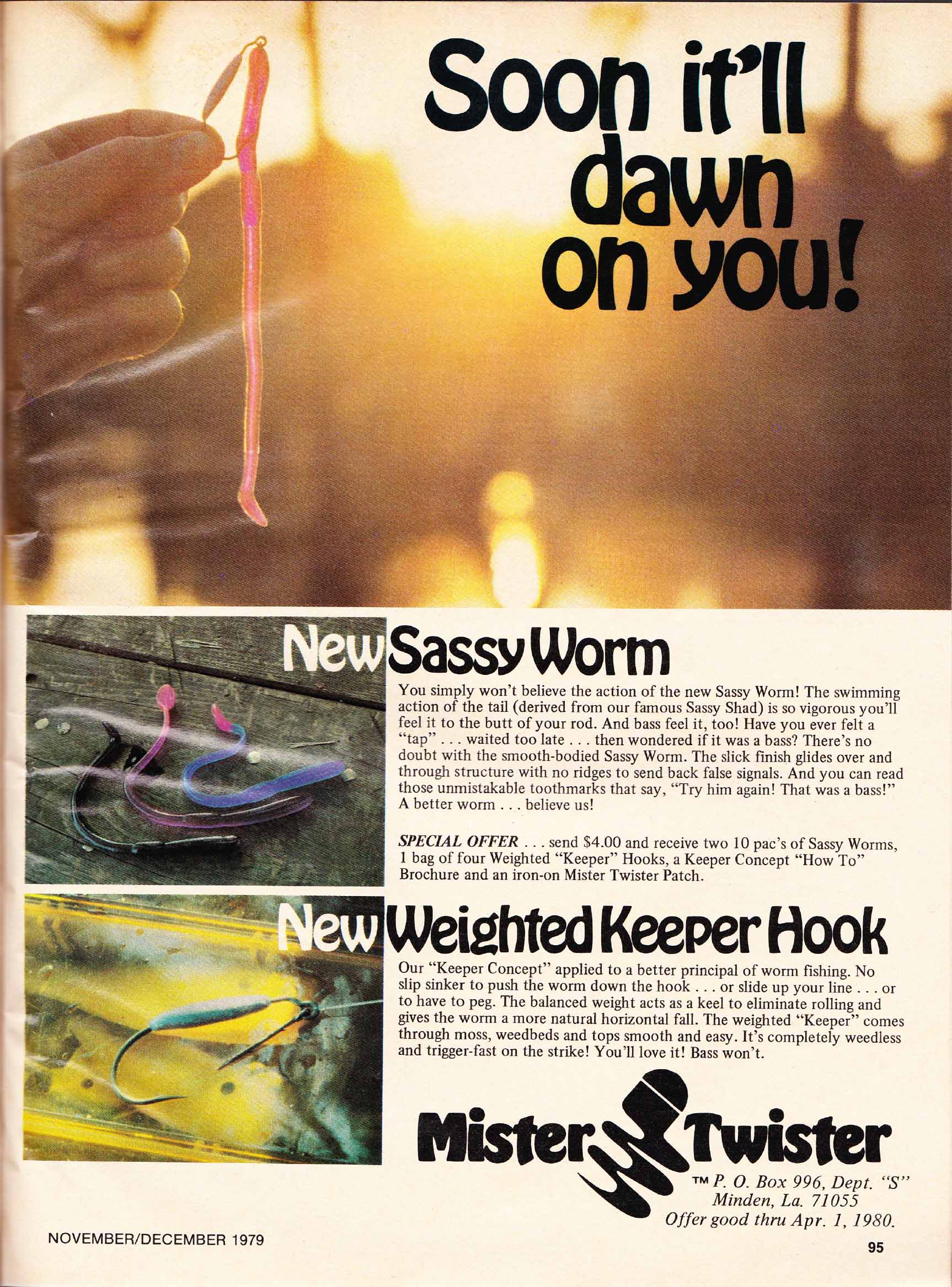 Mister Twister 1979 - Bass Fishing Archives Retro Ads