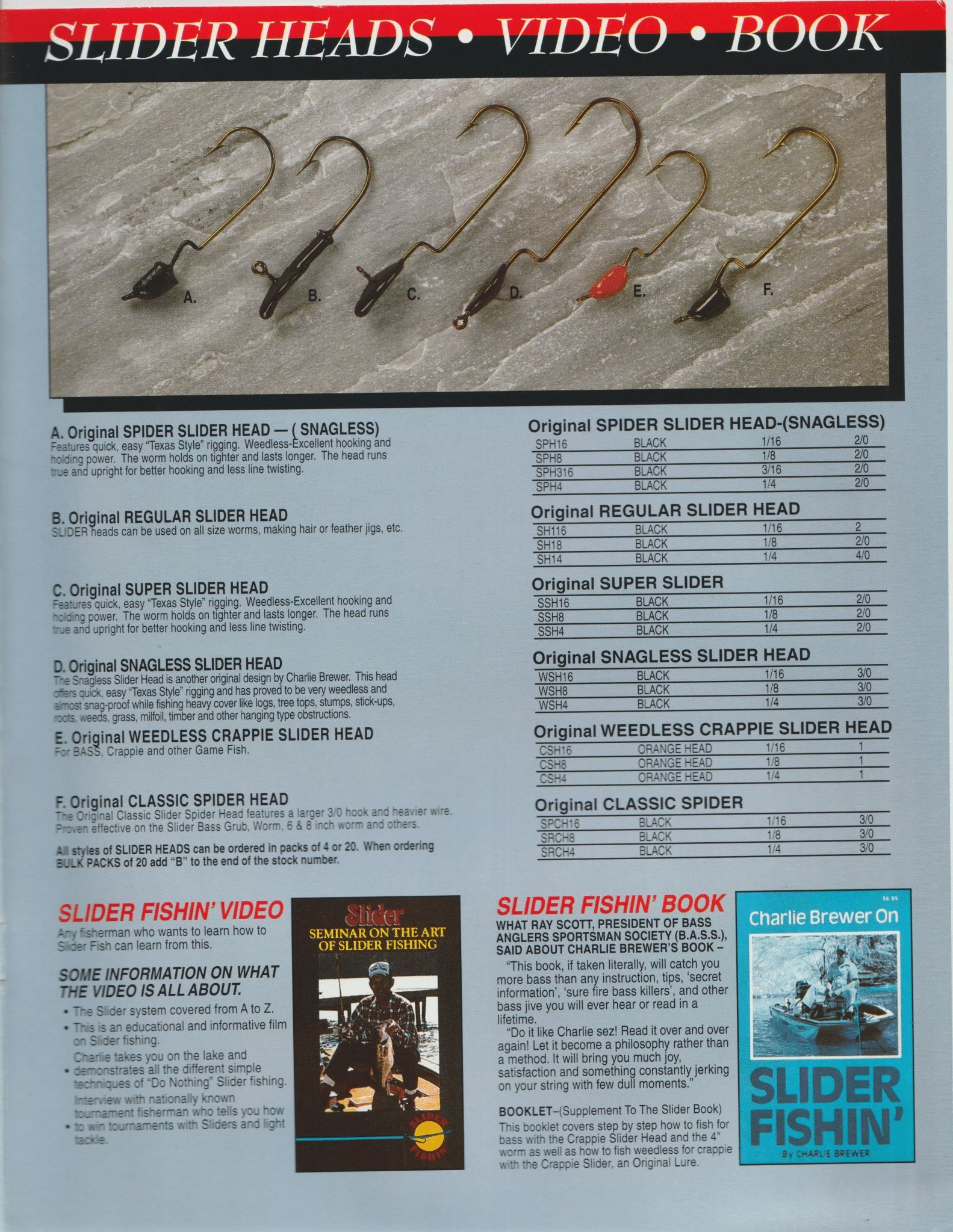Charlie Brewer's Slider Company 25th Anniversary Catalog - Bass Fishing ...
