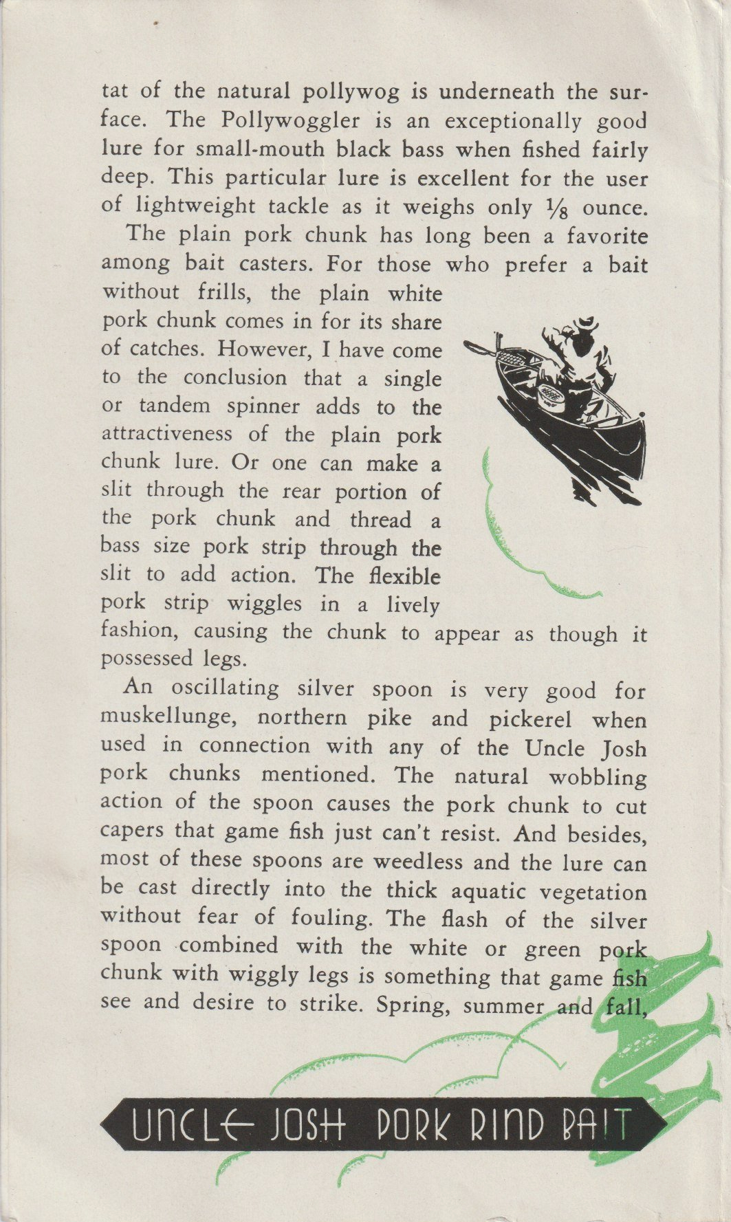 Cal Johnson Writes for Uncle Josh - Bass Fishing Archives The Writers