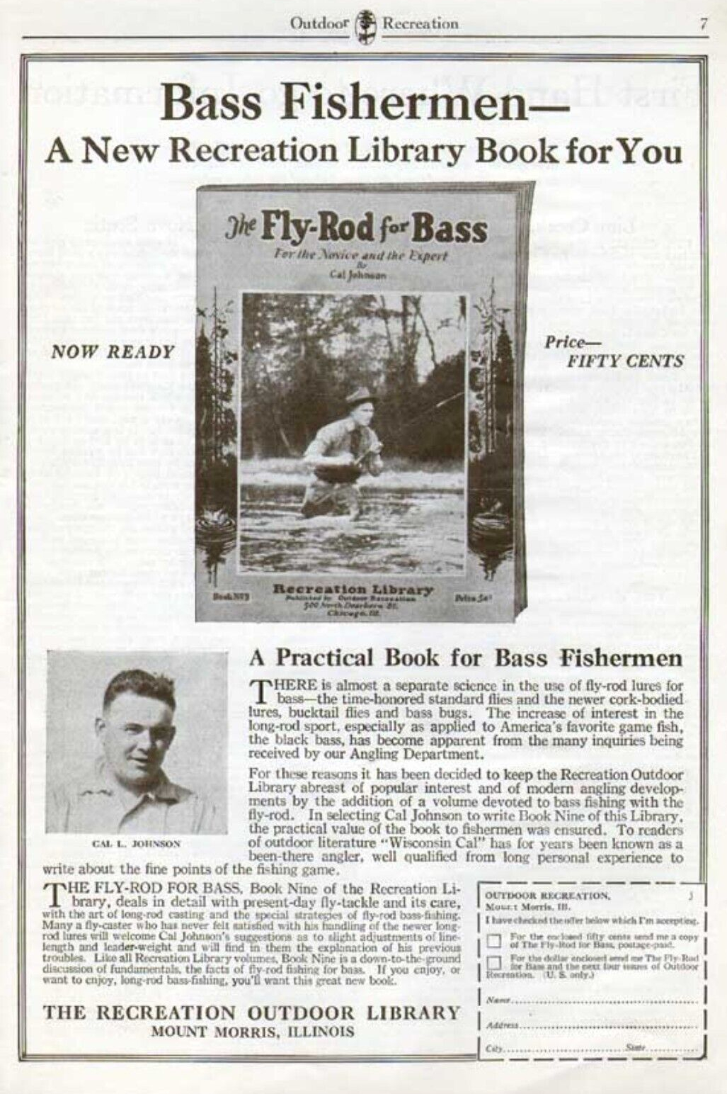 Cal Johnson Writes for Uncle Josh - Bass Fishing Archives The Writers