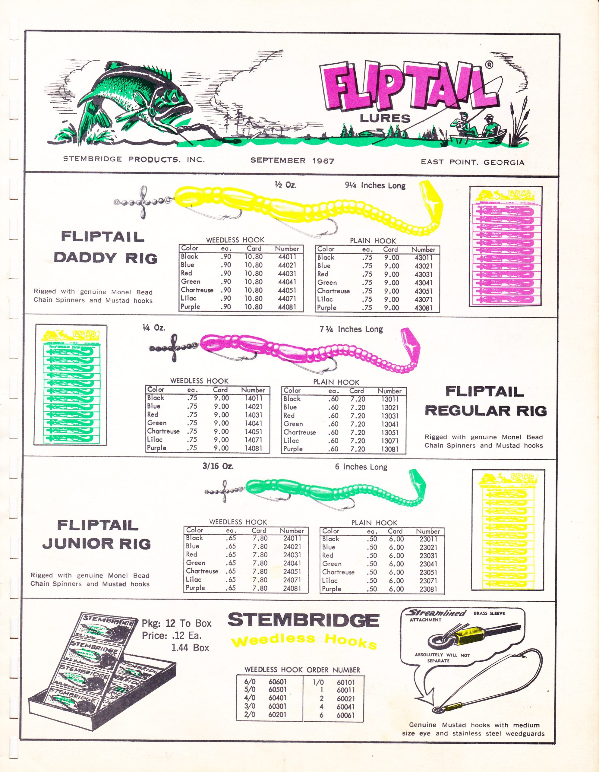 FLIPTAIL 1967 - Bass Fishing Archives Bass Tackle Catalogs