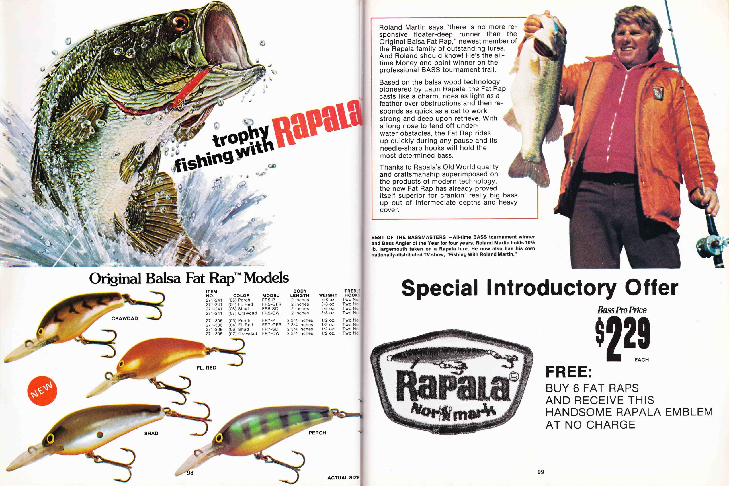 Rapala Fat Rap - Bass Fishing Archives Tackle History