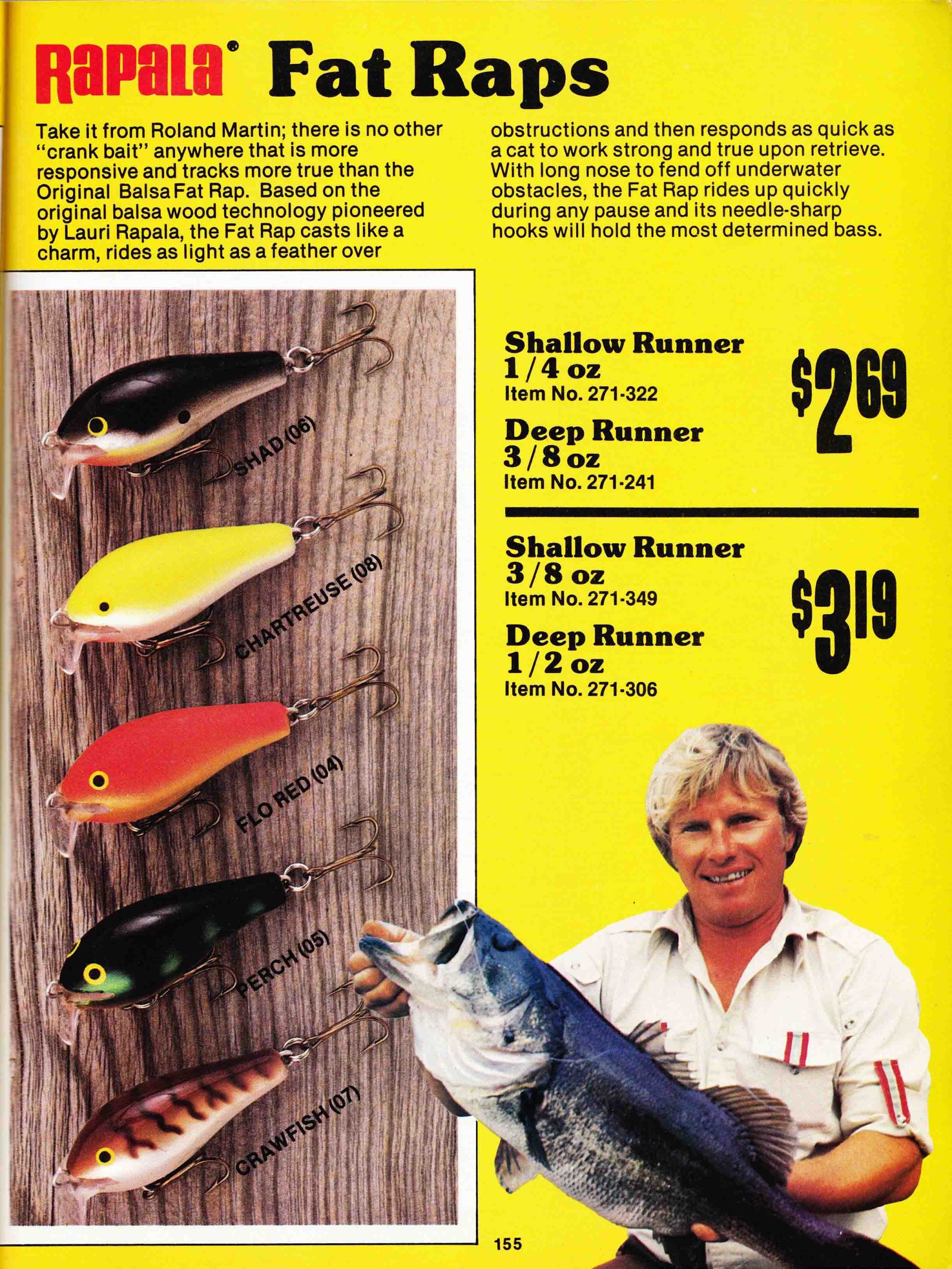 Rapala Fat Rap - Bass Fishing Archives Tackle History
