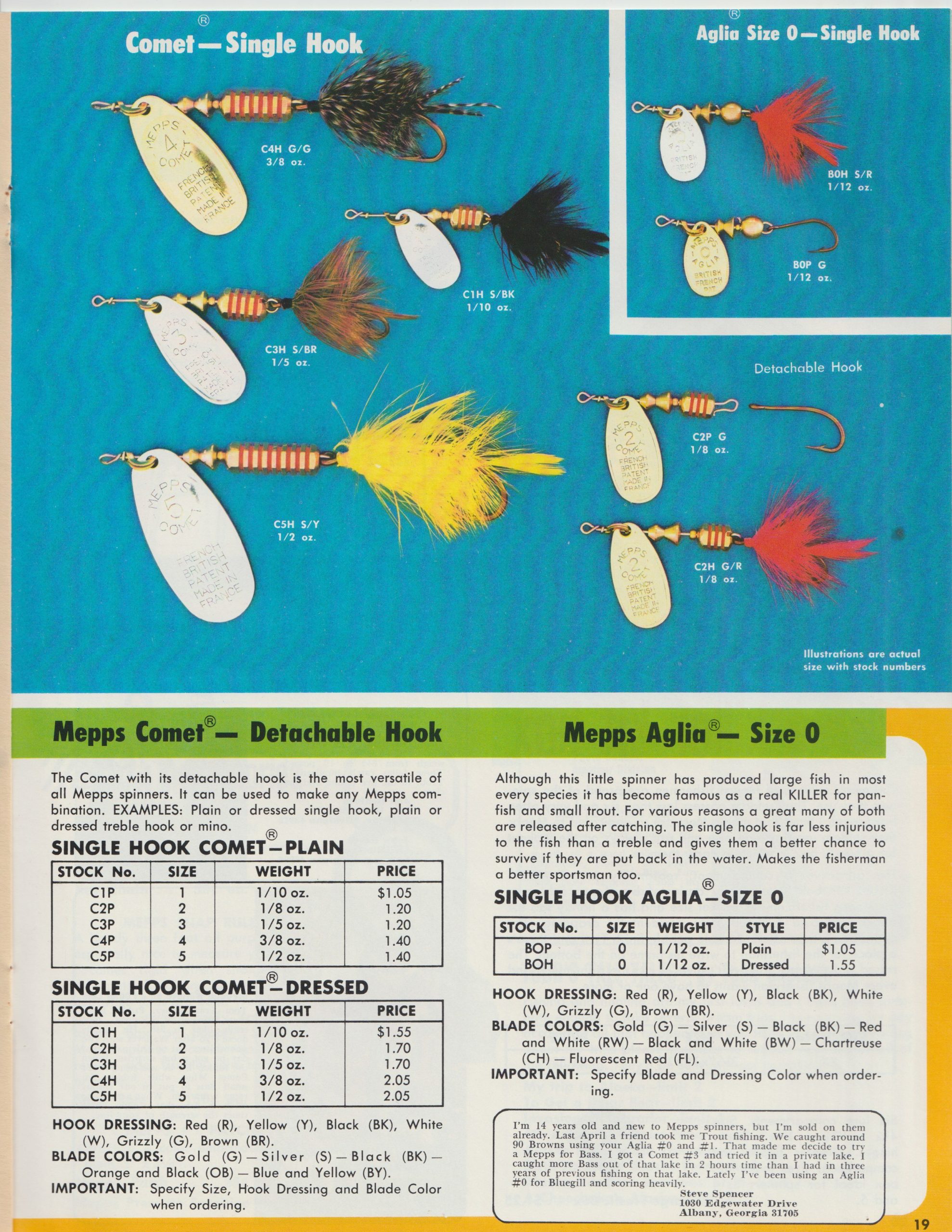 Mepps 50 Years Ago and Today - Bass Fishing Archives Bass Tackle Catalogs
