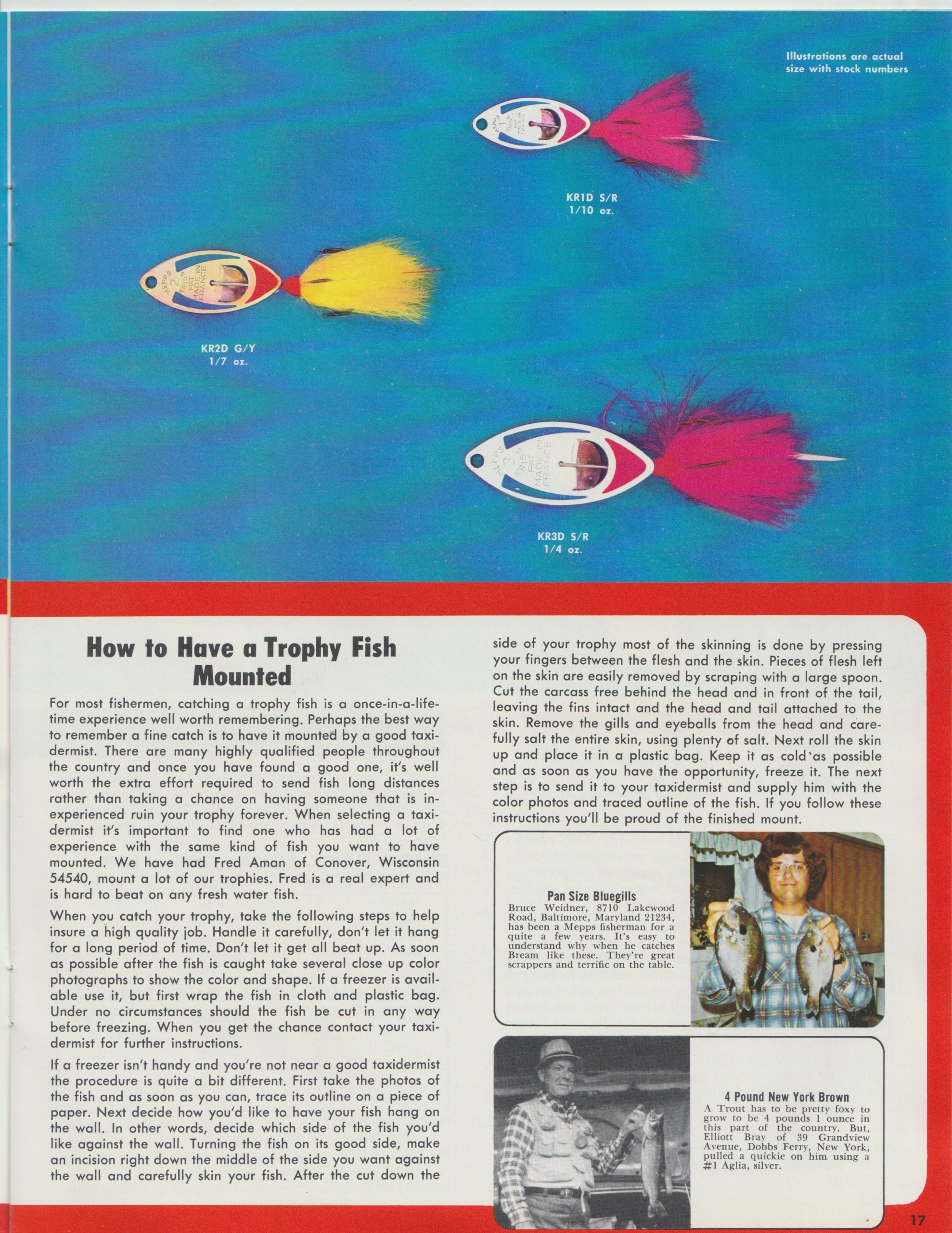 Mepps 50 Years Ago and Today - Bass Fishing Archives Bass Tackle Catalogs