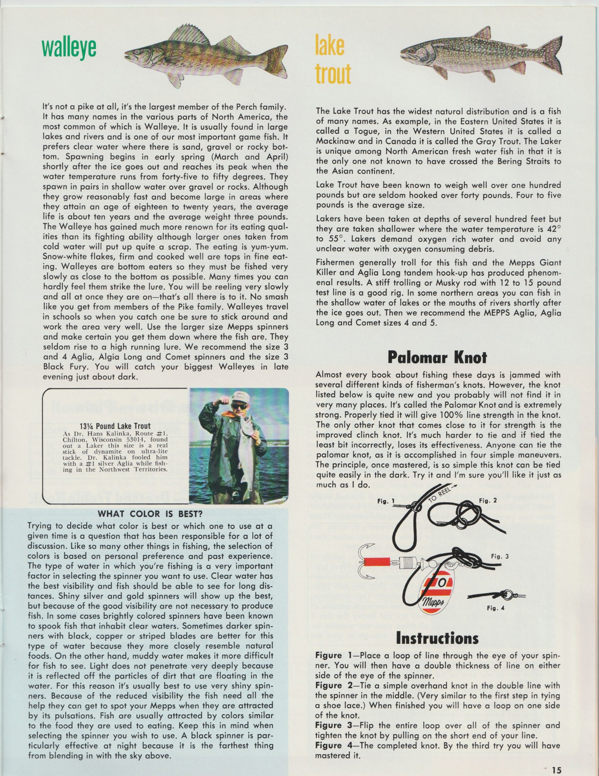 Mepps 50 Years Ago and Today - Bass Fishing Archives Bass Tackle Catalogs
