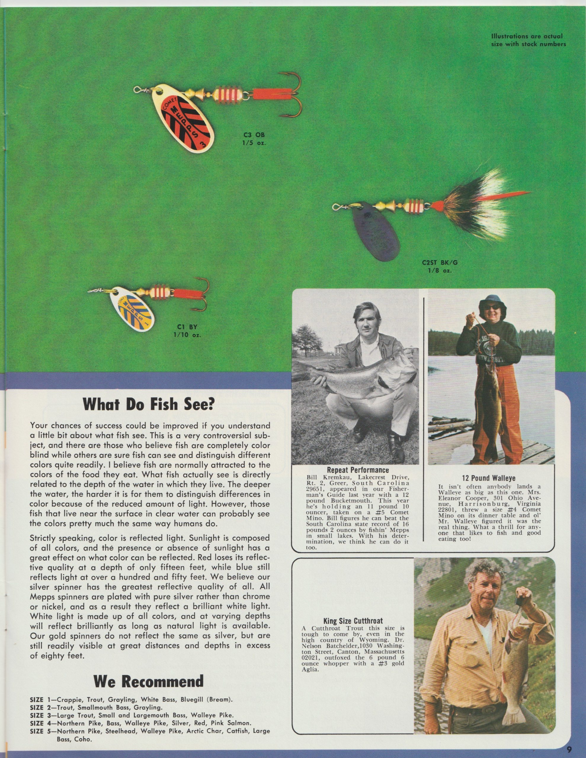 Mepps 50 Years Ago and Today - Bass Fishing Archives Bass Tackle Catalogs