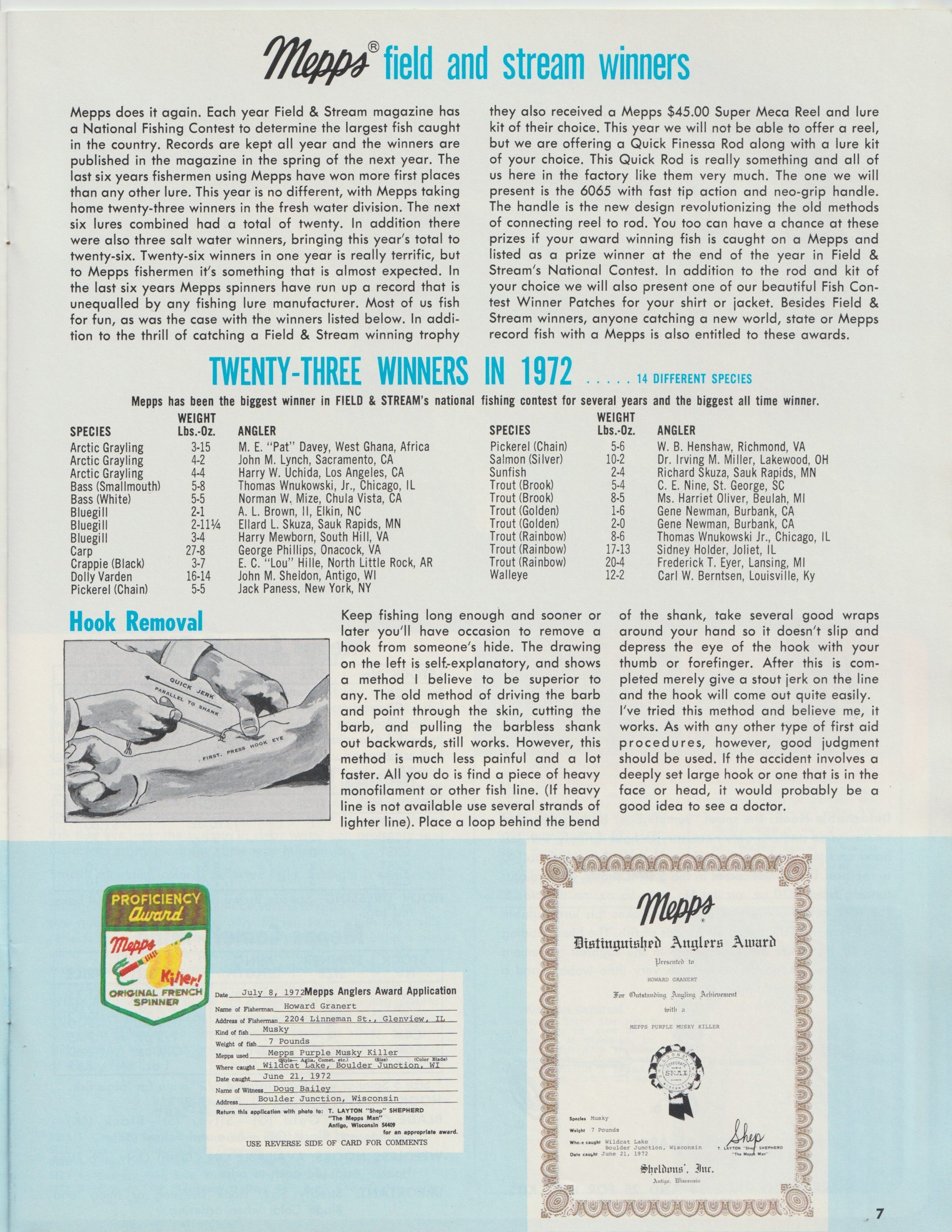 Mepps 50 Years Ago and Today - Bass Fishing Archives Bass Tackle Catalogs