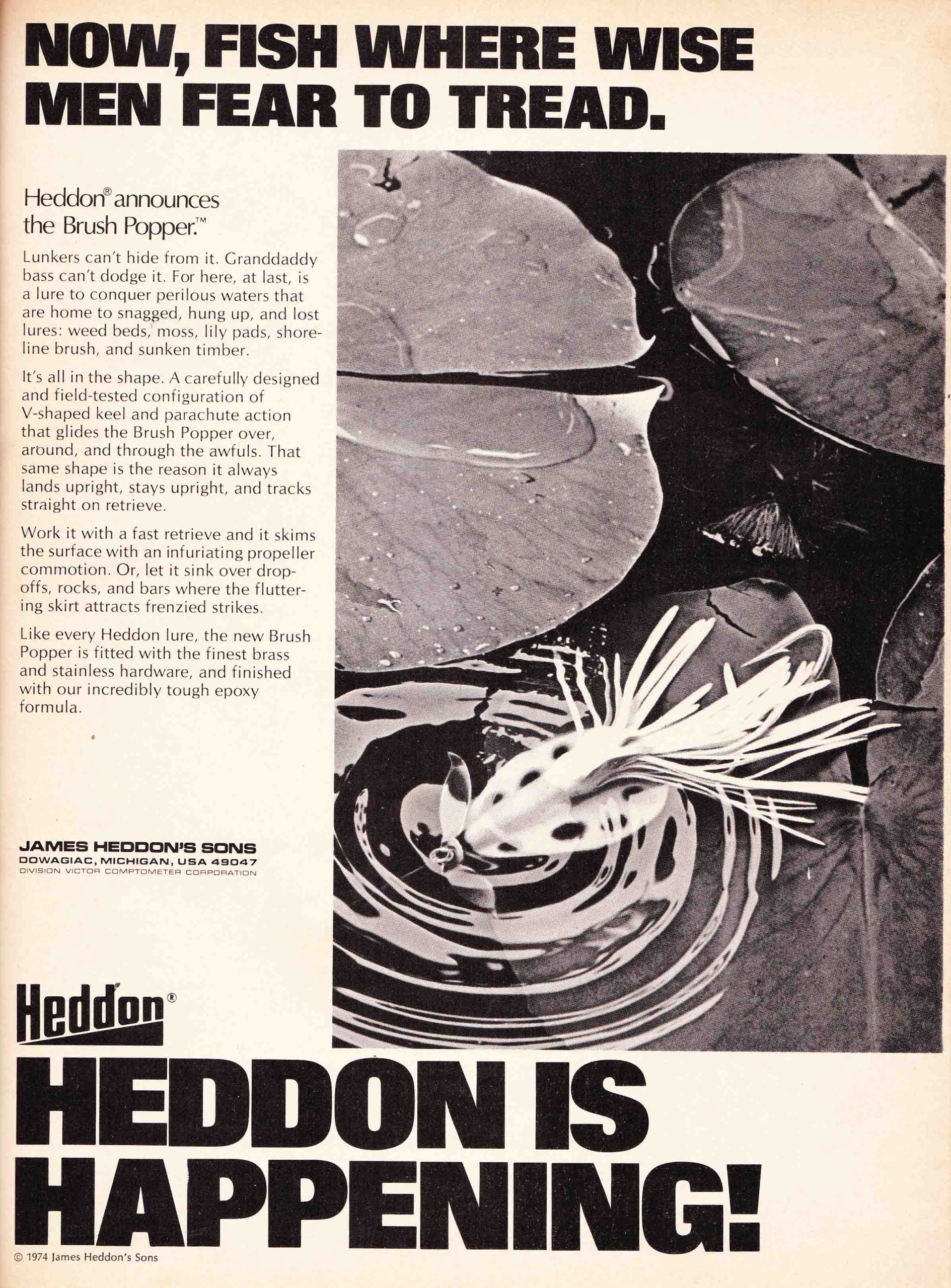 Heddon 1977 - Bass Fishing Archives Retro Ads