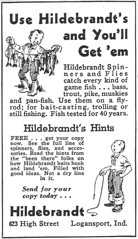 Vintage Hildebrandt Spinner Ads - Bass Fishing Archives Retro Ads
