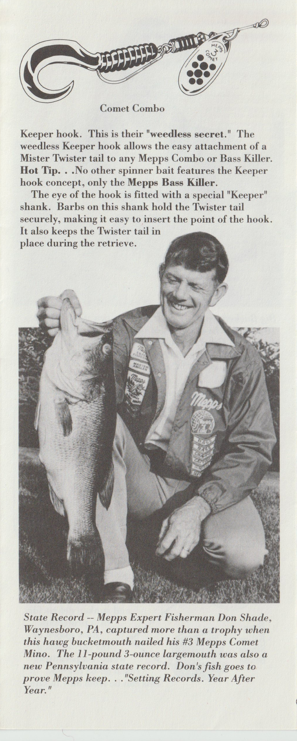 Mepps Bass Brochure - Bass Fishing Archives Memorabilia