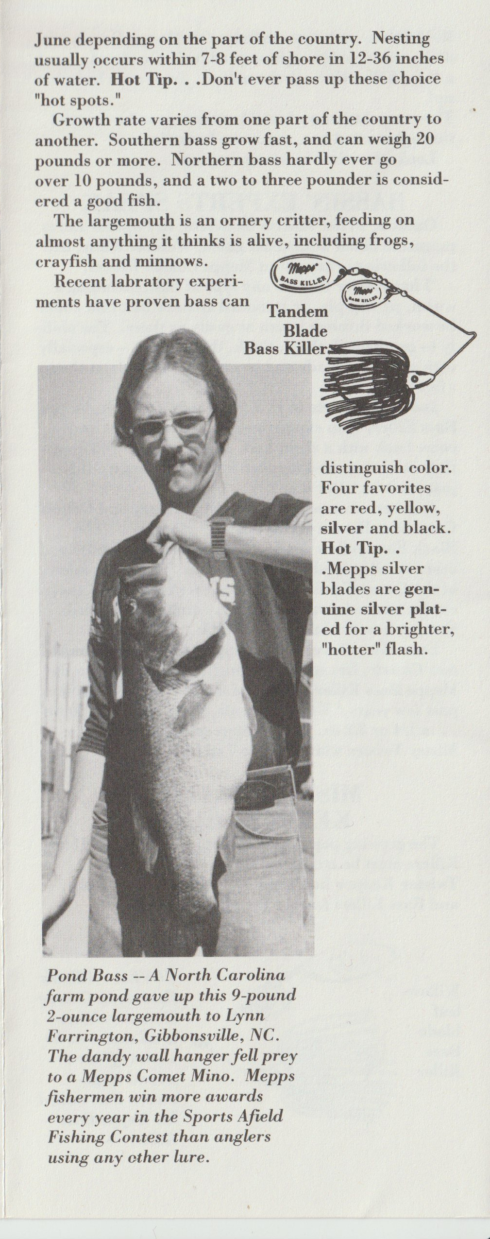 Mepps Bass Brochure - Bass Fishing Archives Memorabilia