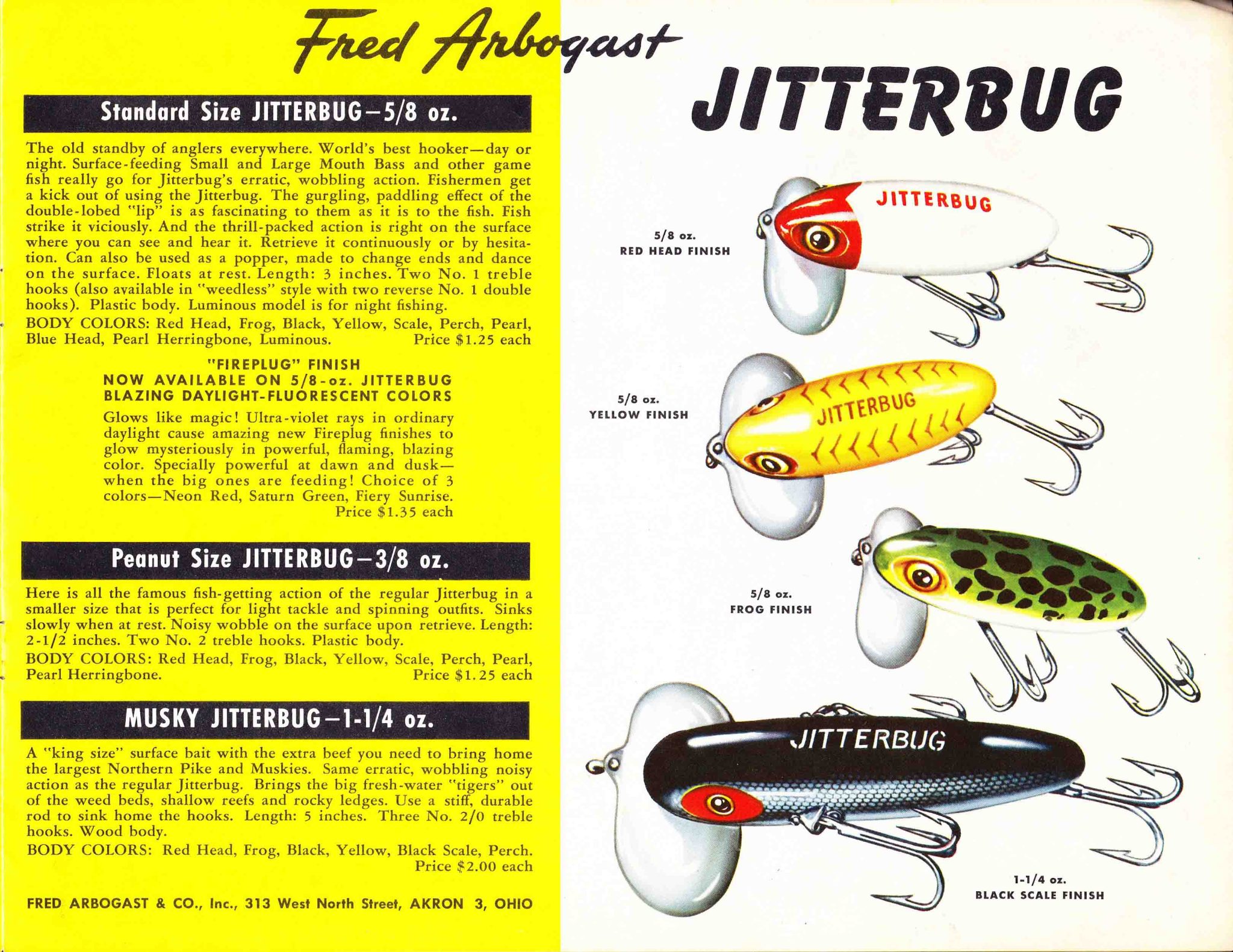 Fred Arbogast Catalog 1950 - Bass Fishing Archives Bass Tackle Catalogs