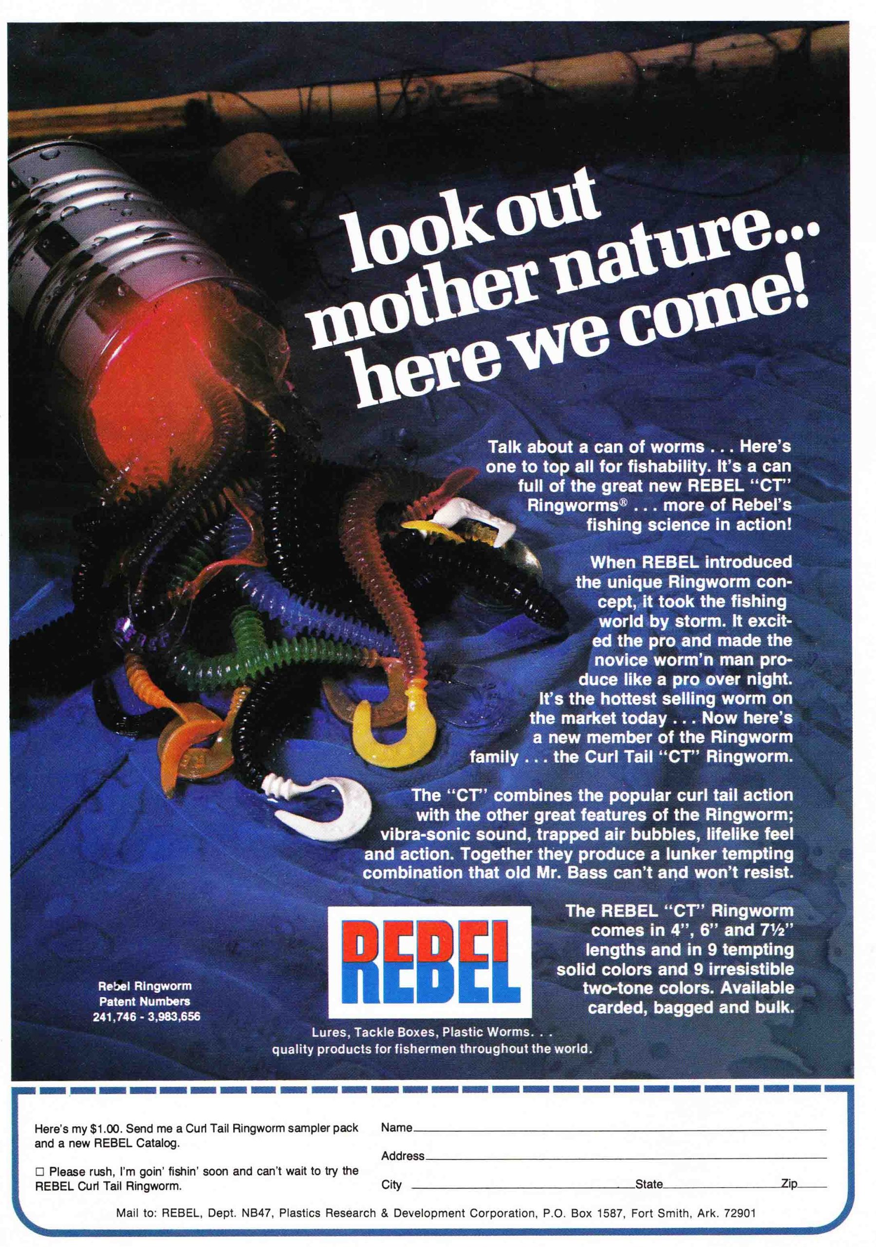 Rebel Advertisements 1977 - Bass Fishing Archives Retro Ads