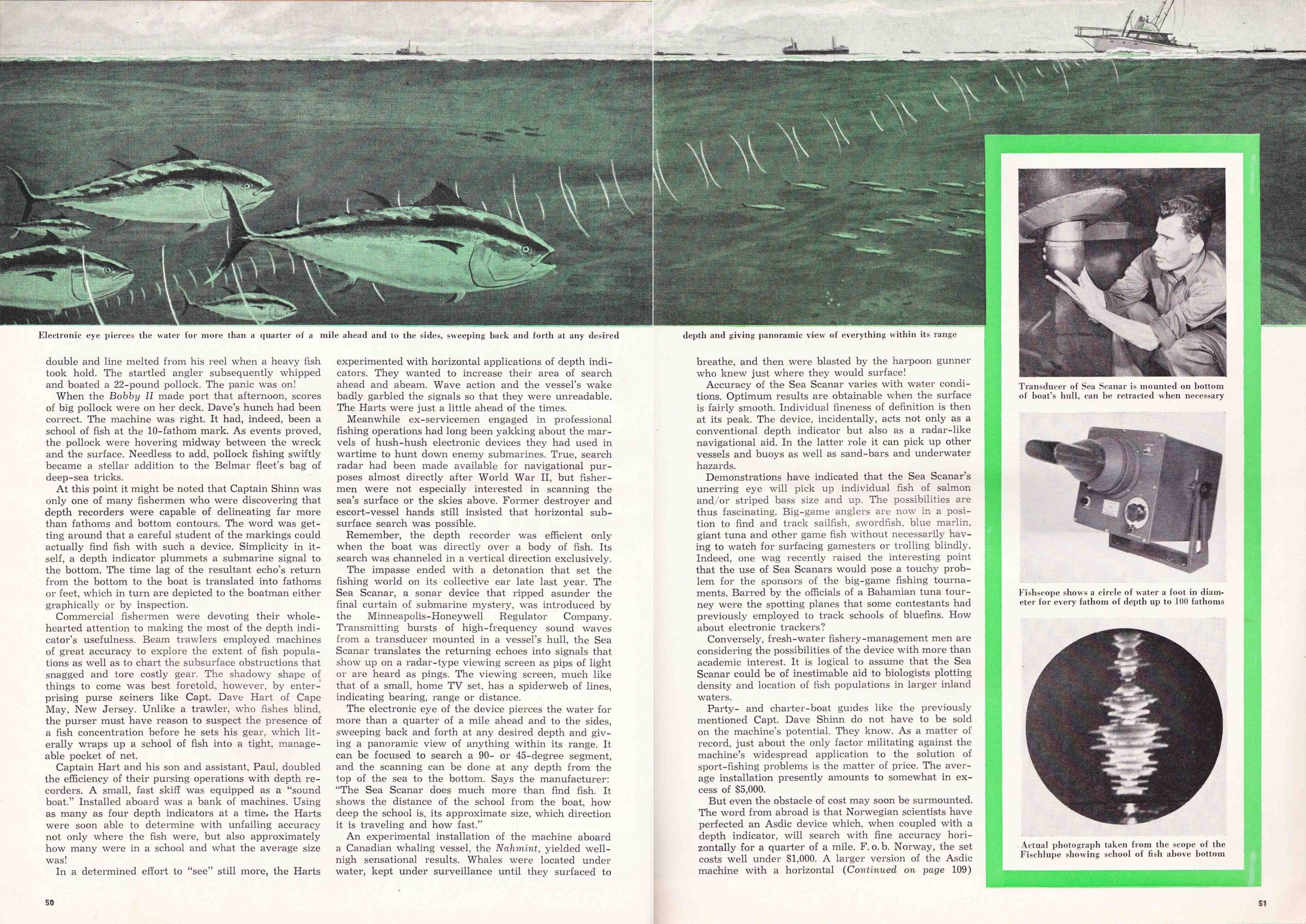 Live Sonar in 1954 - Bass Fishing Archives Electronics