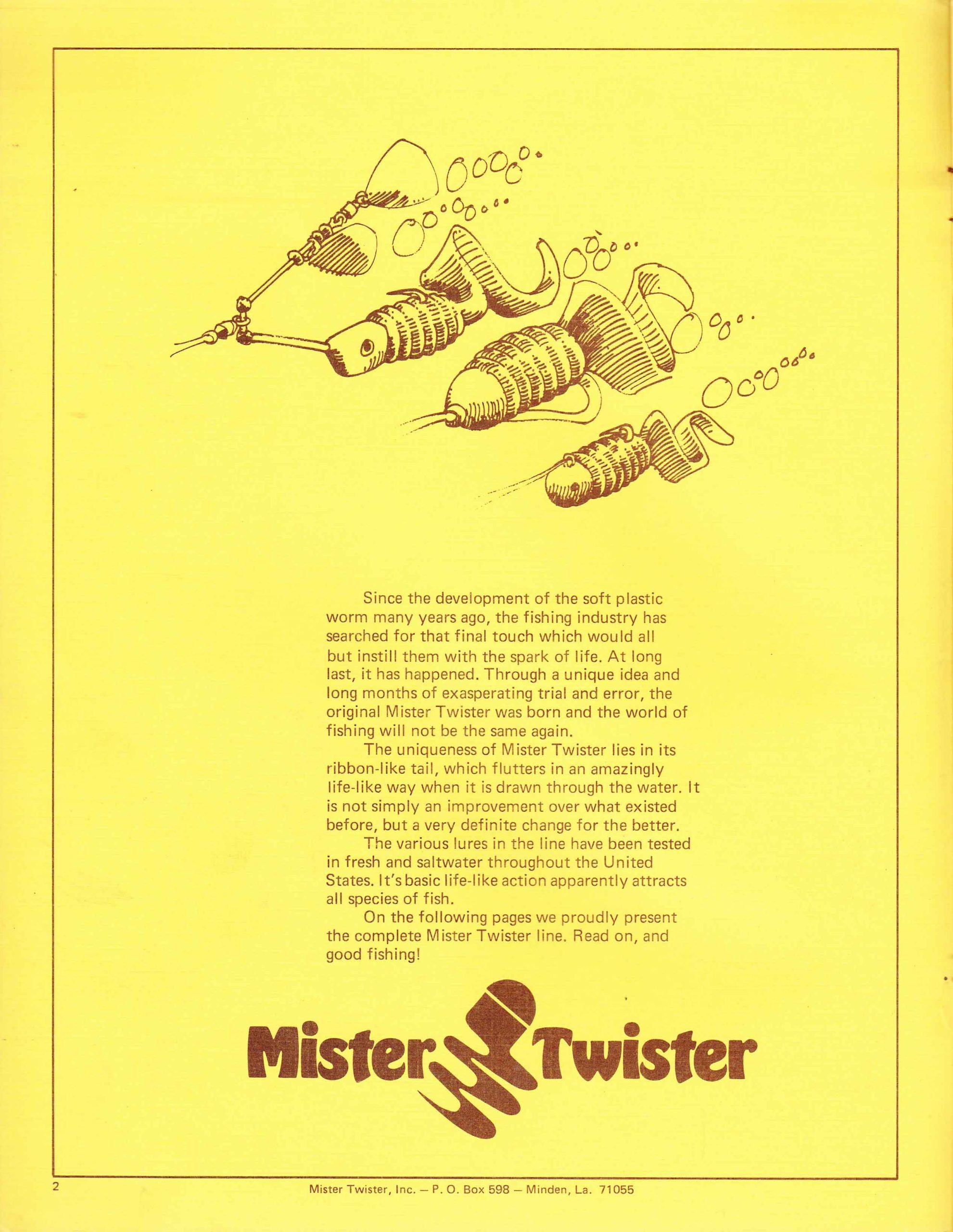 Early Mister Twister - Bass Fishing Archives Bass Tackle Catalogs
