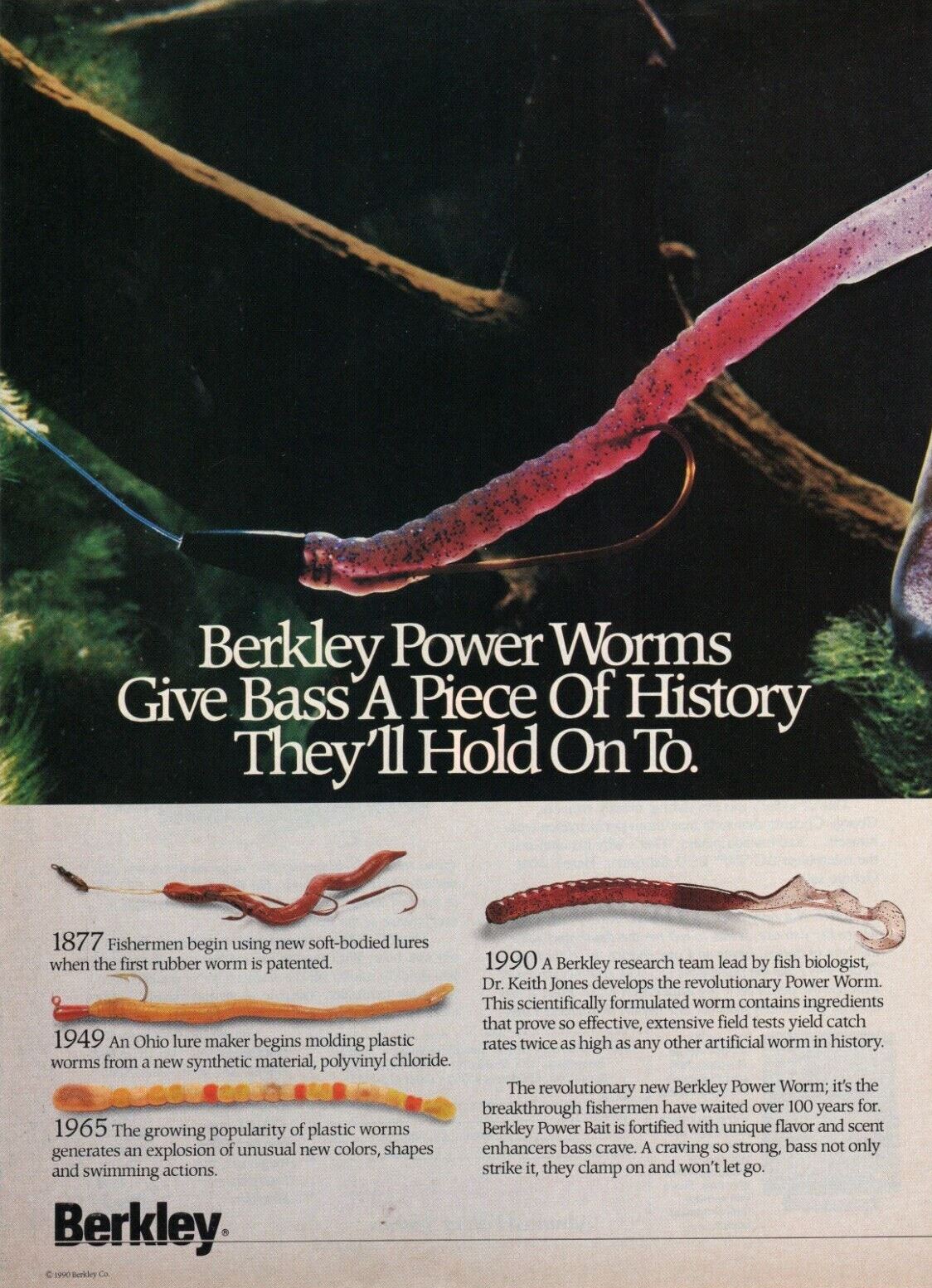 Power Worm 1990 - Bass Fishing Archives Retro Ads