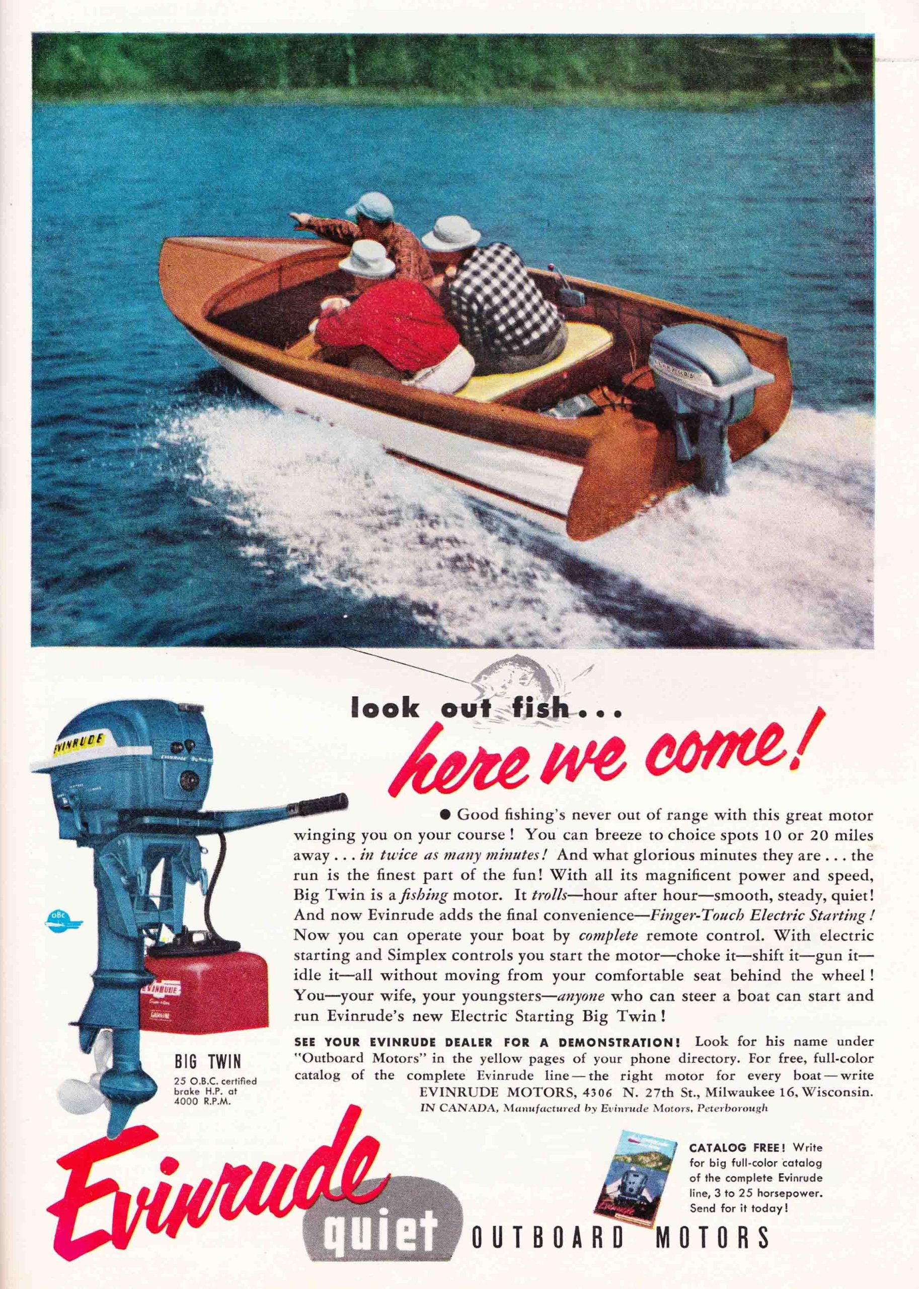 Outboard Motors 1954 - Bass Fishing Archives Old Bass Boats