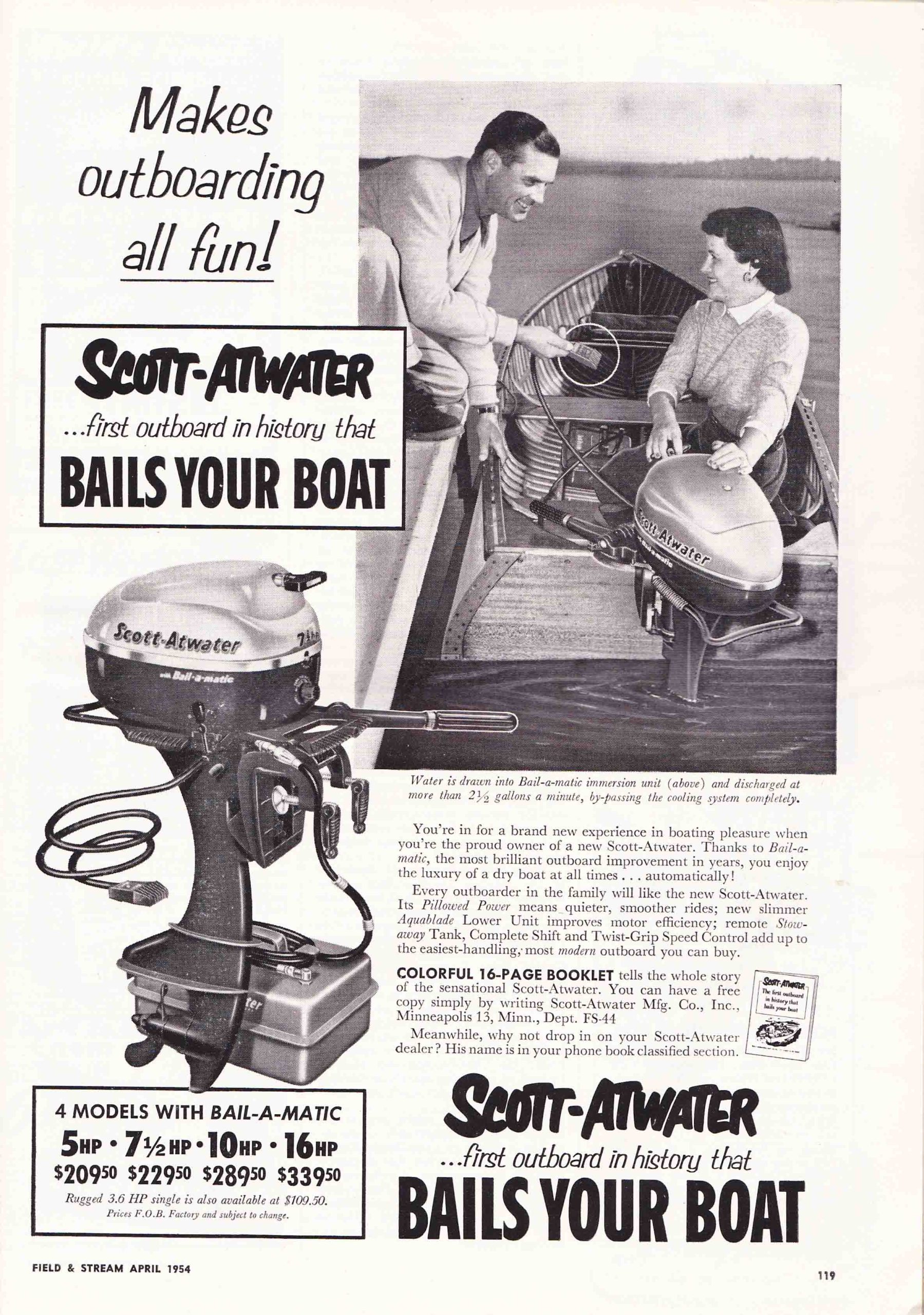 Outboard Motors 1954 - Bass Fishing Archives Old Bass Boats