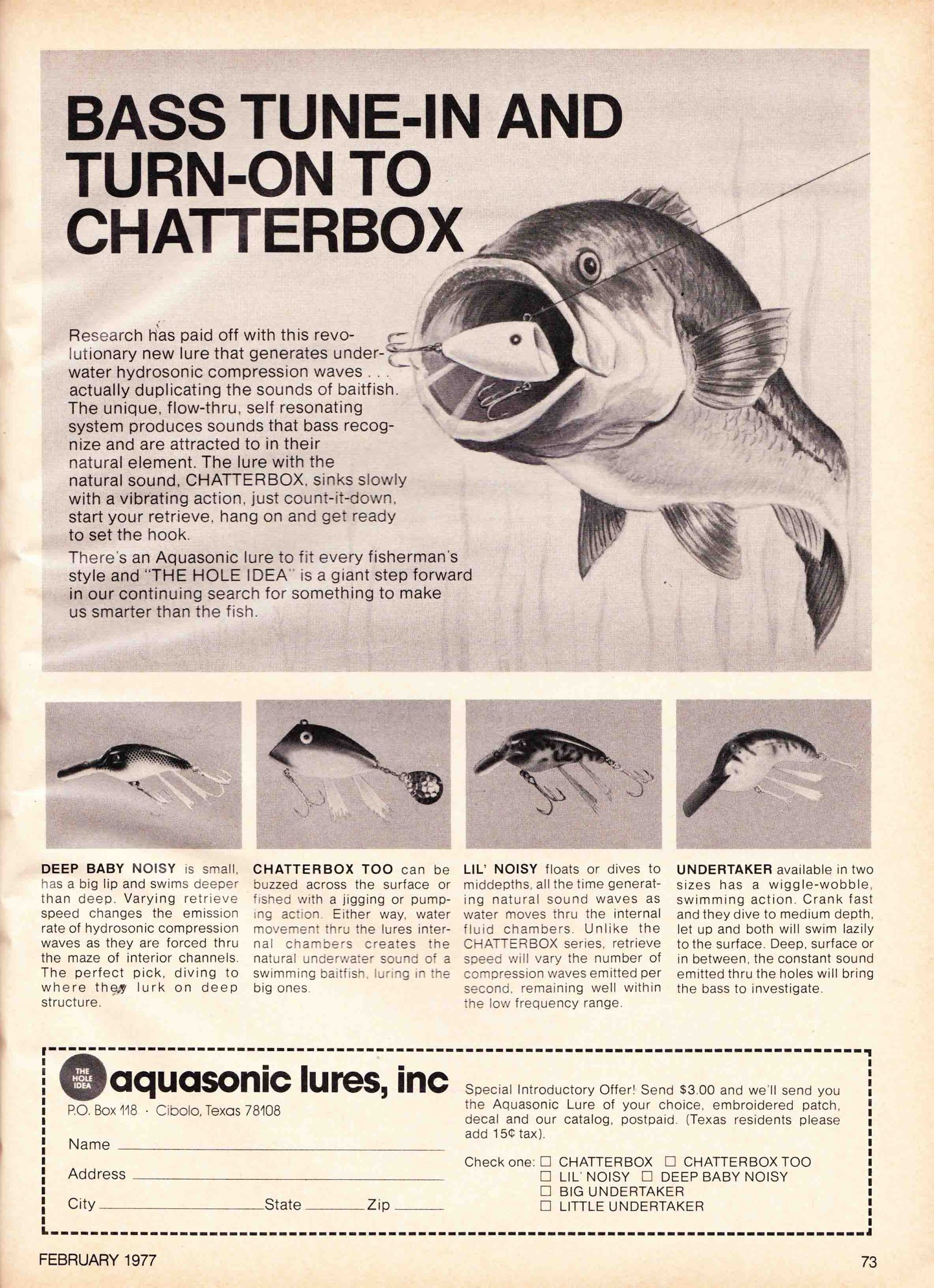Aquasonic Lures - Bass Fishing Archives Retro Ads