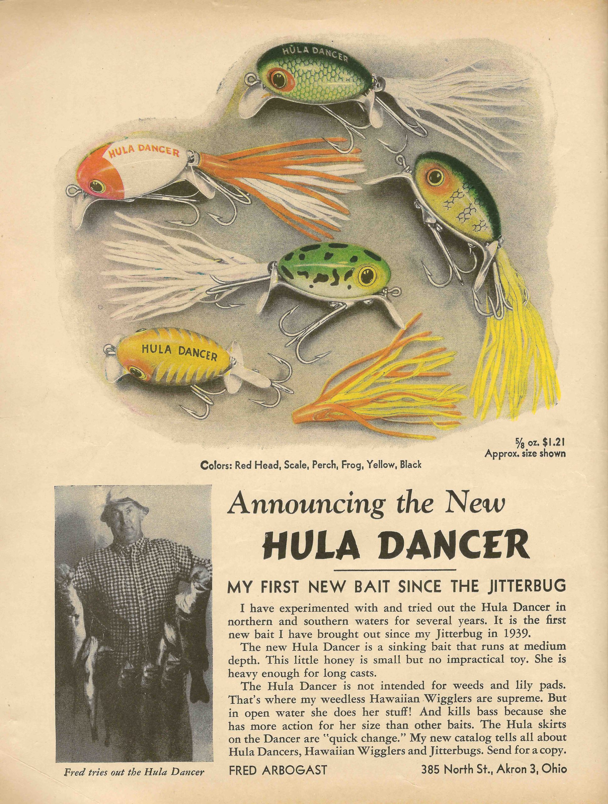 The New Arbogast Hula Dancer - Bass Fishing Archives Sunday Sonnett