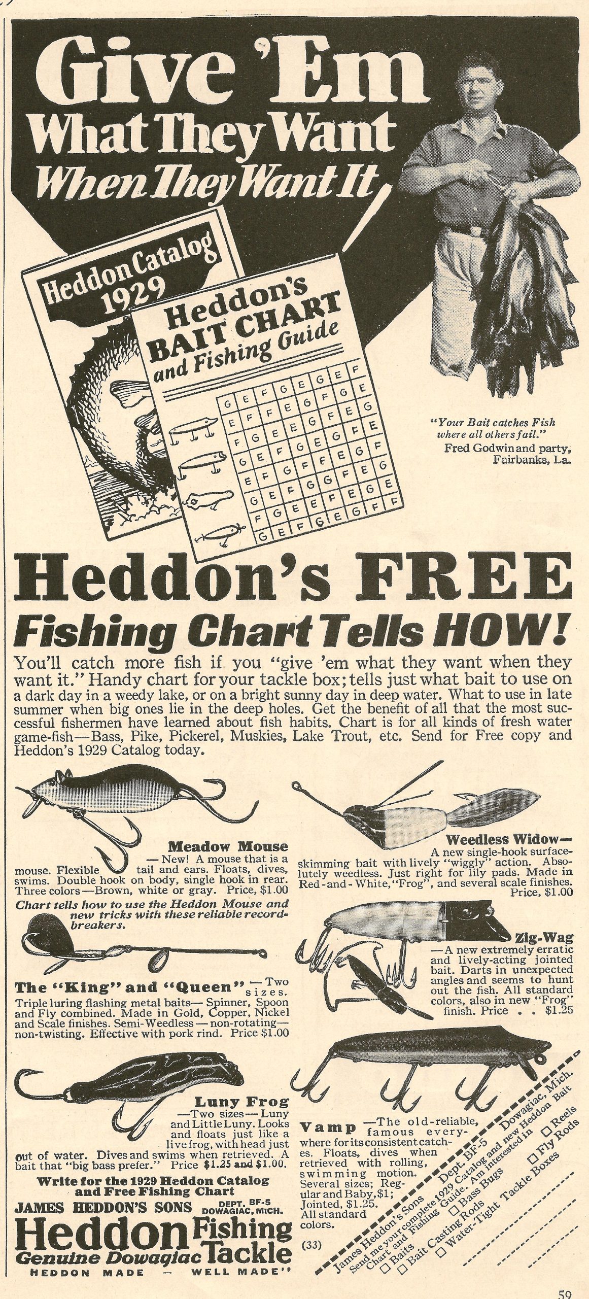 The Heddon Meadow Mouse - Bass Fishing Archives Sunday Sonnett