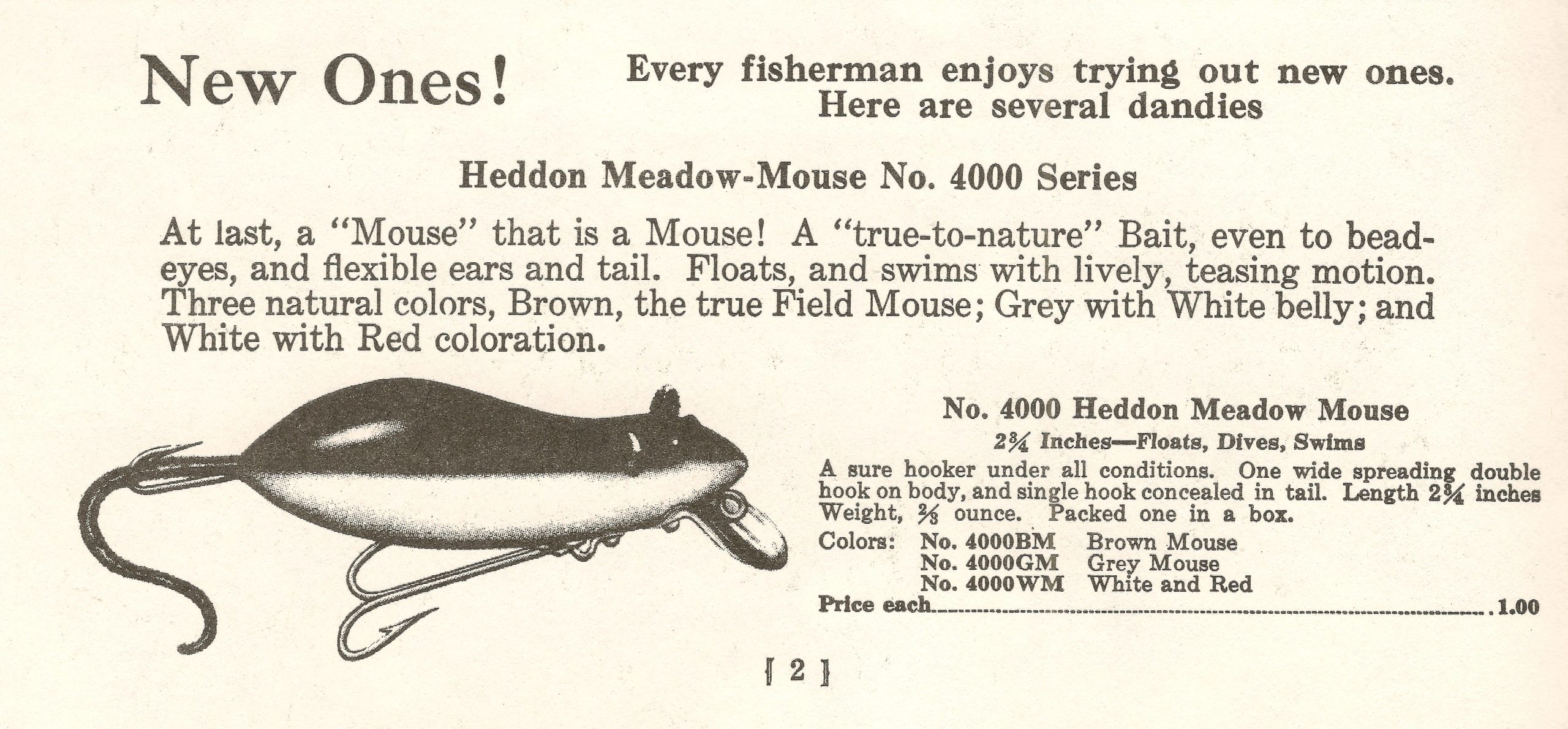 The Heddon Meadow Mouse - Bass Fishing Archives Sunday Sonnett