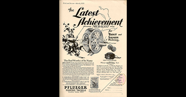 The Pflueger Medalist Fly Reel - Bass Fishing Archives Retro Ads