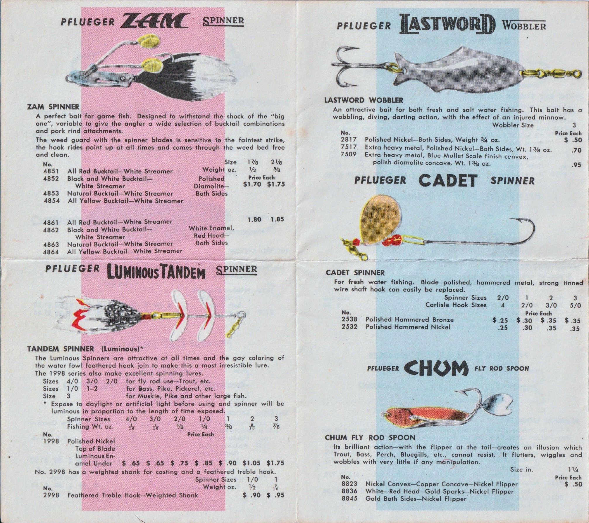 Pflueger Pocket Catalogs 1960s - Bass Fishing Archives Bass Tackle Catalogs