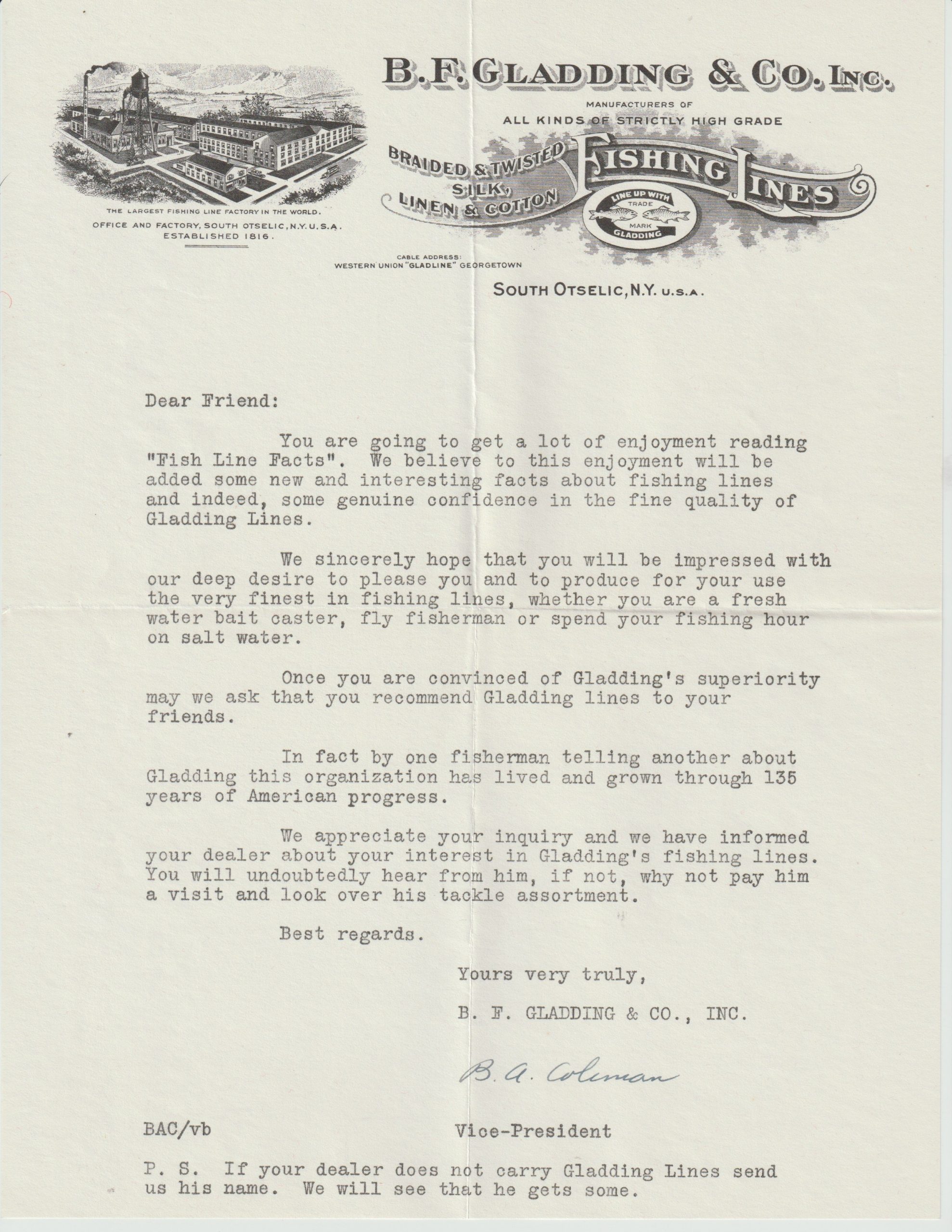 Fish Line Facts by Gladding - Bass Fishing Archives Tackle History