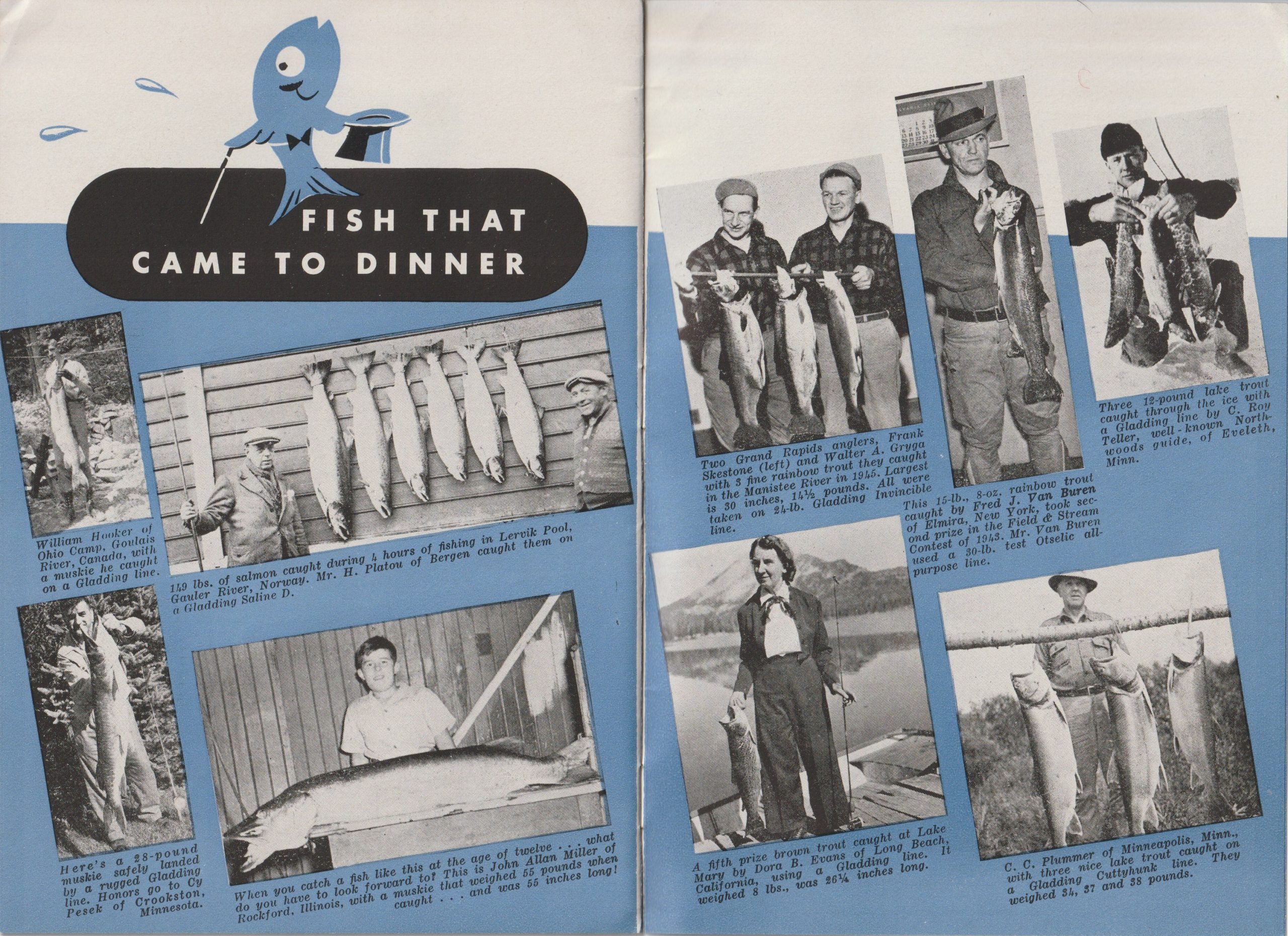 Fish Line Facts by Gladding - Bass Fishing Archives Tackle History