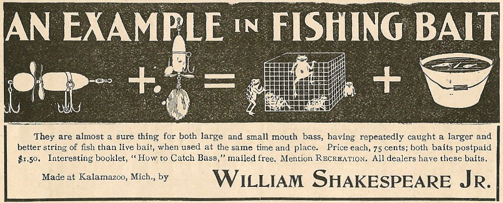 Very Early Shakespeare Lure Advertisement - Bass Fishing Archives