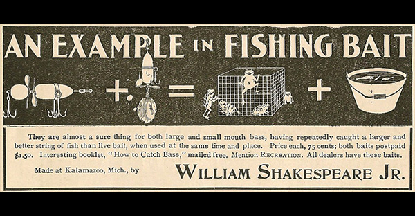 Very Early Shakespeare Lure Advertisement - Bass Fishing Archives