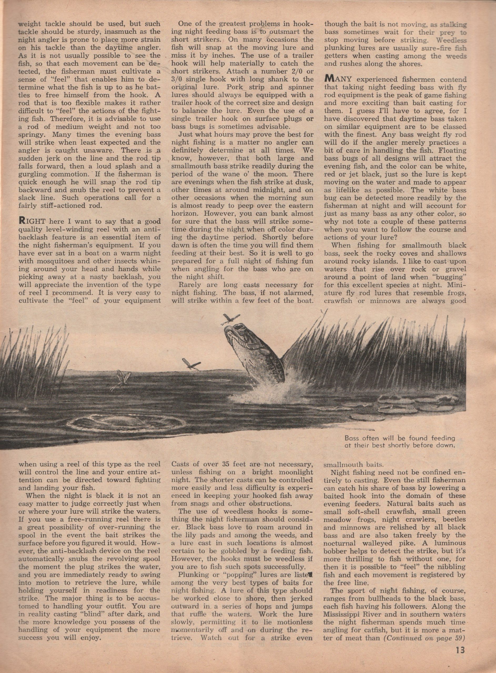 Wane o’ the Moon - Bass Fishing Archives The Writers